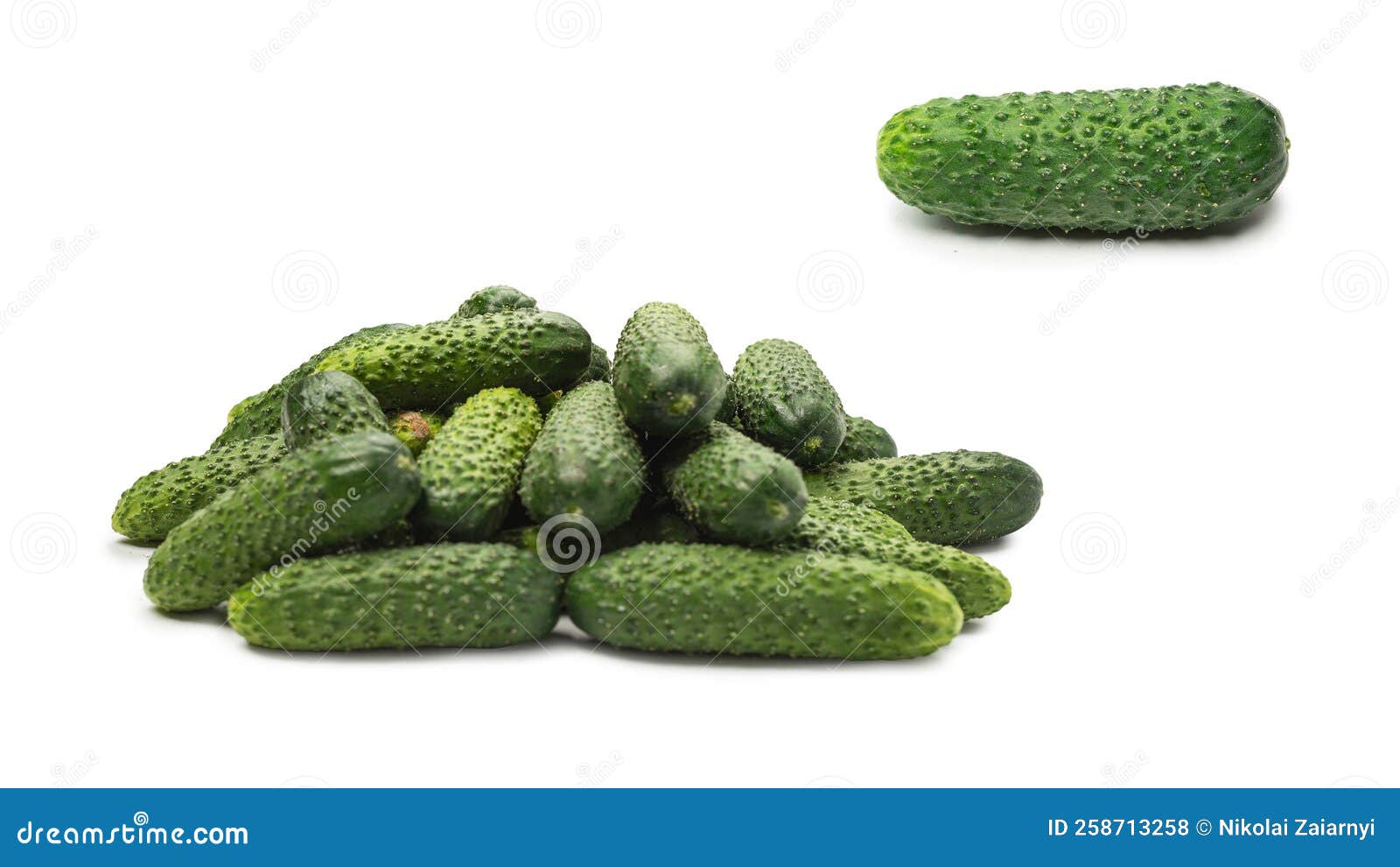 Fresh Green Cucomber Isolated on White Background Stock Photo - Image ...