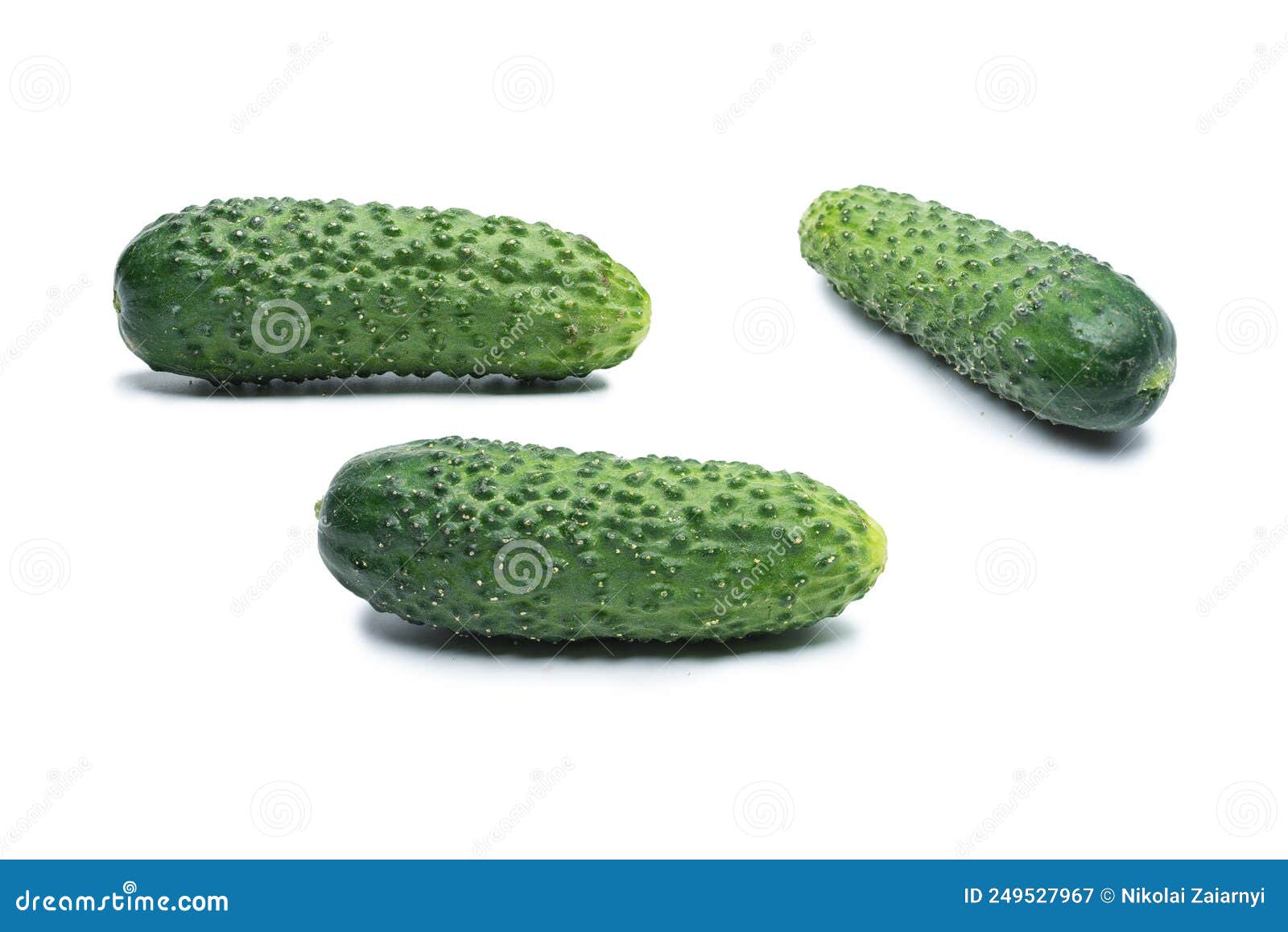 Fresh Green Cucomber Isolated on White Background Stock Image - Image ...