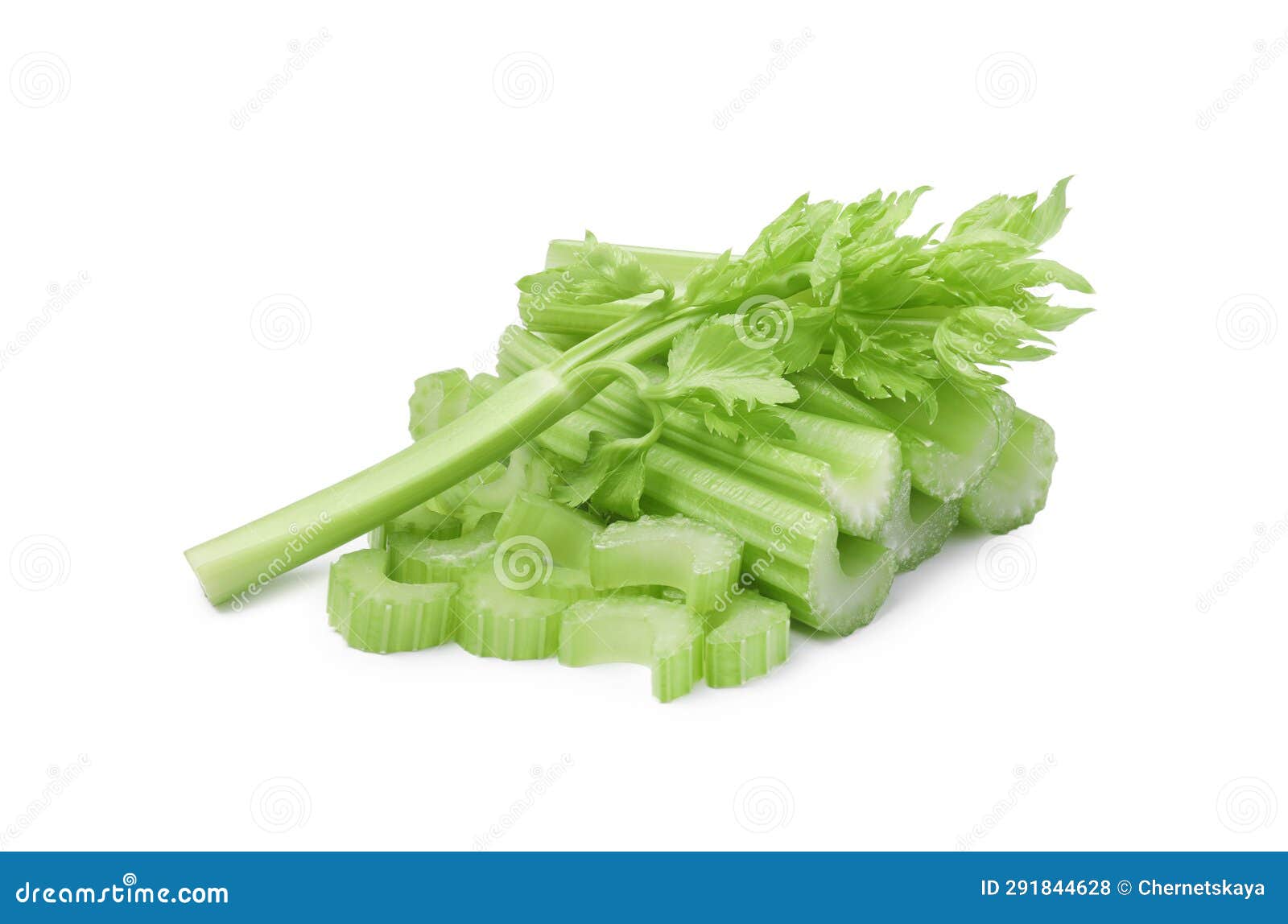 Fresh Green Cut Celery Isolated on White Stock Photo - Image of ...