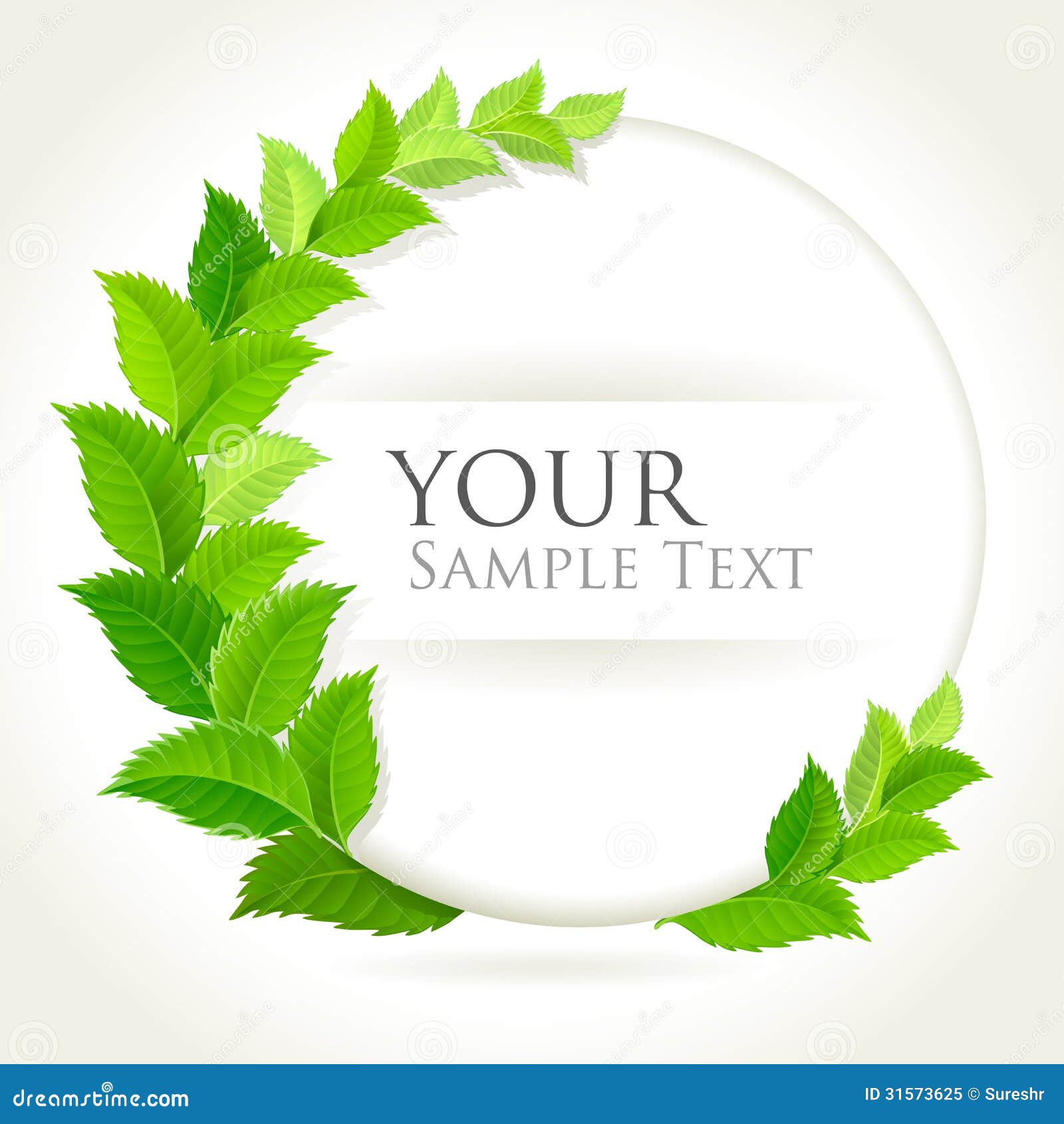 Fresh Green Decorative Background Stock Vector - Illustration of ...