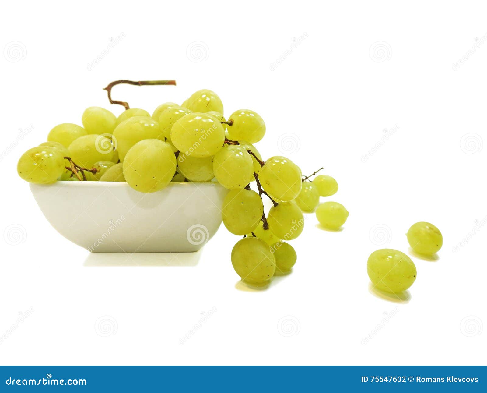 Fresh green grapes stock photo. Image of background, food - 75547602