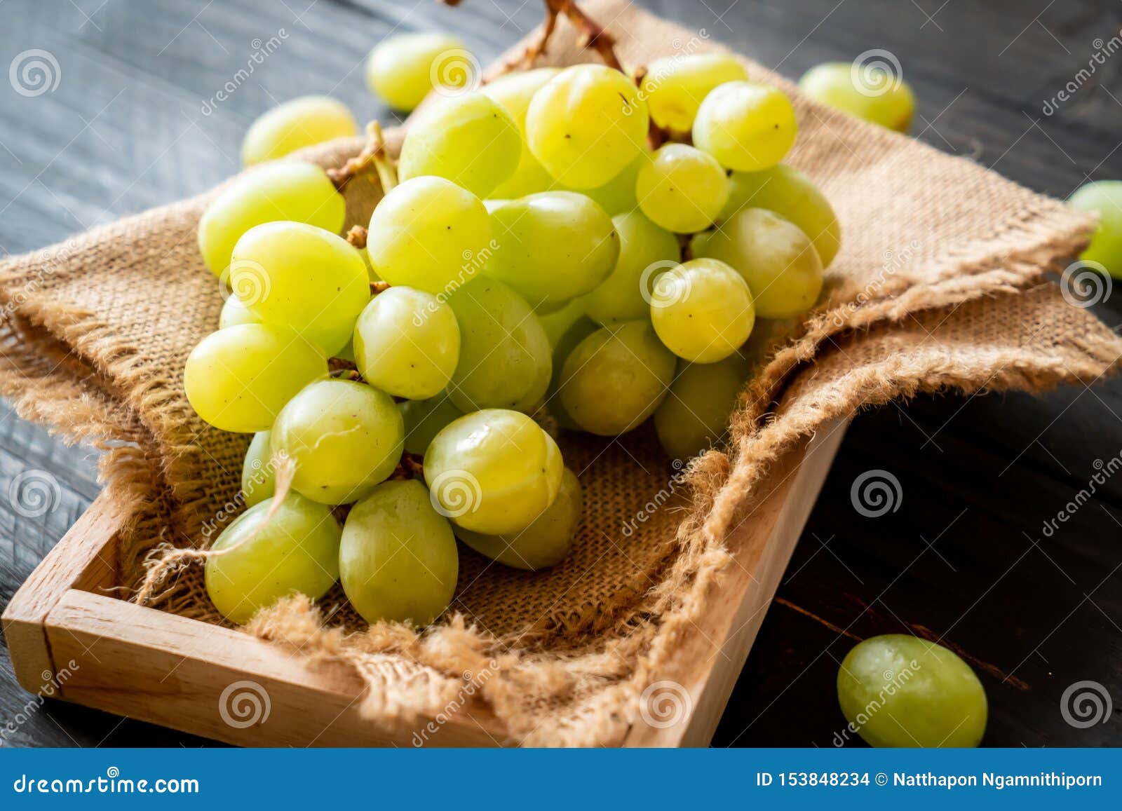 Fresh green grapes stock photo. Image of table, nature - 153848234