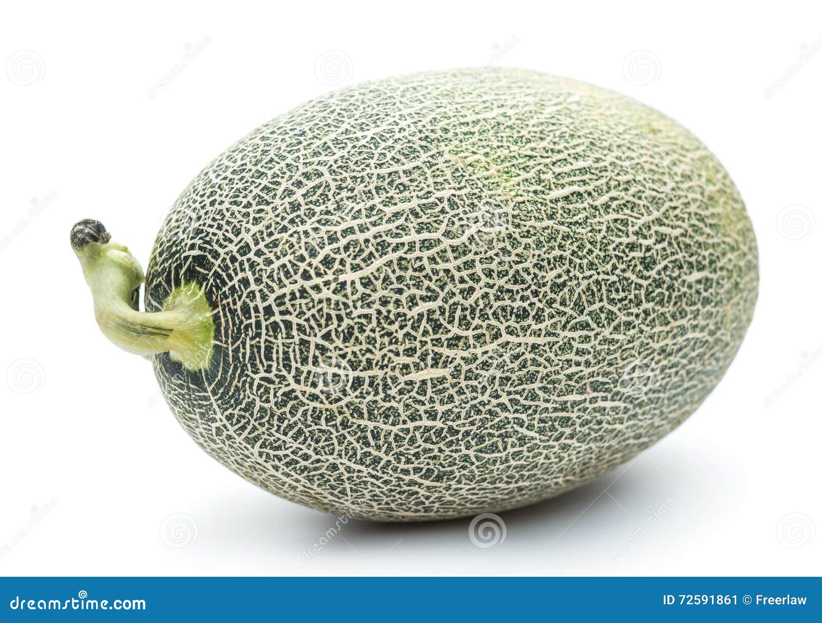 Fresh Green Hami Melon on White Stock Image - Image of green, xinjiang ...