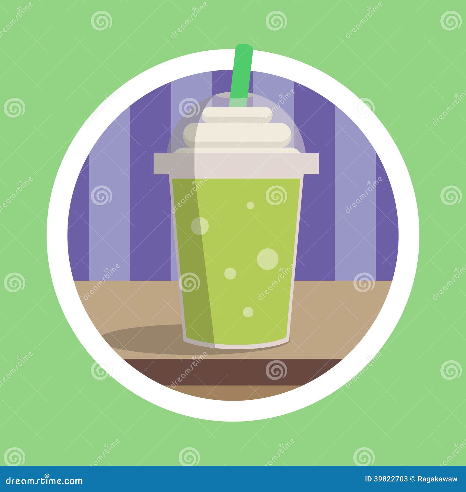 Fresh Green Ice Blend Illustration Stock Illustration - Illustration of ...