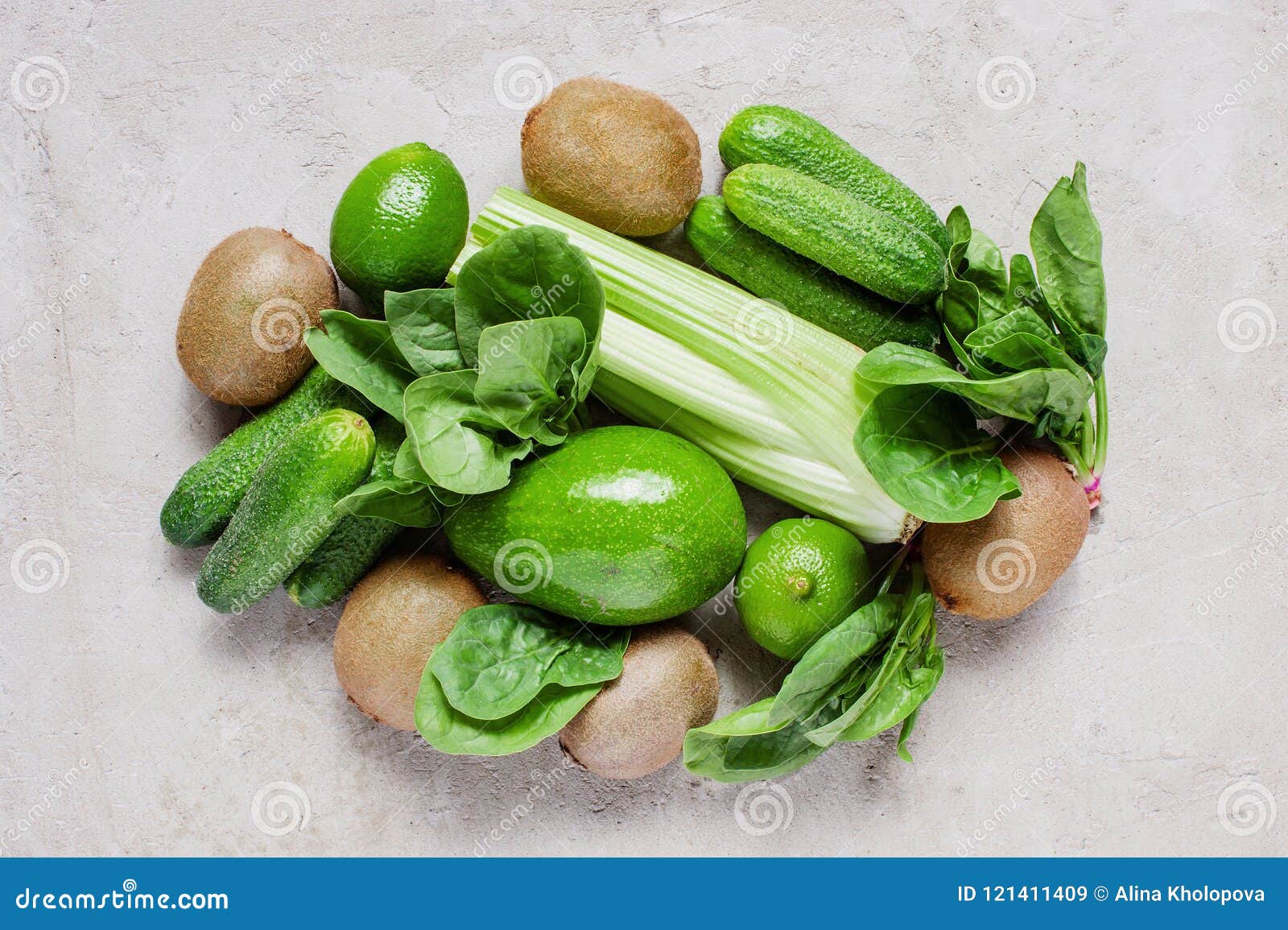 Fresh Green Ingredients for Healthy Dish on the Table Stock Image ...