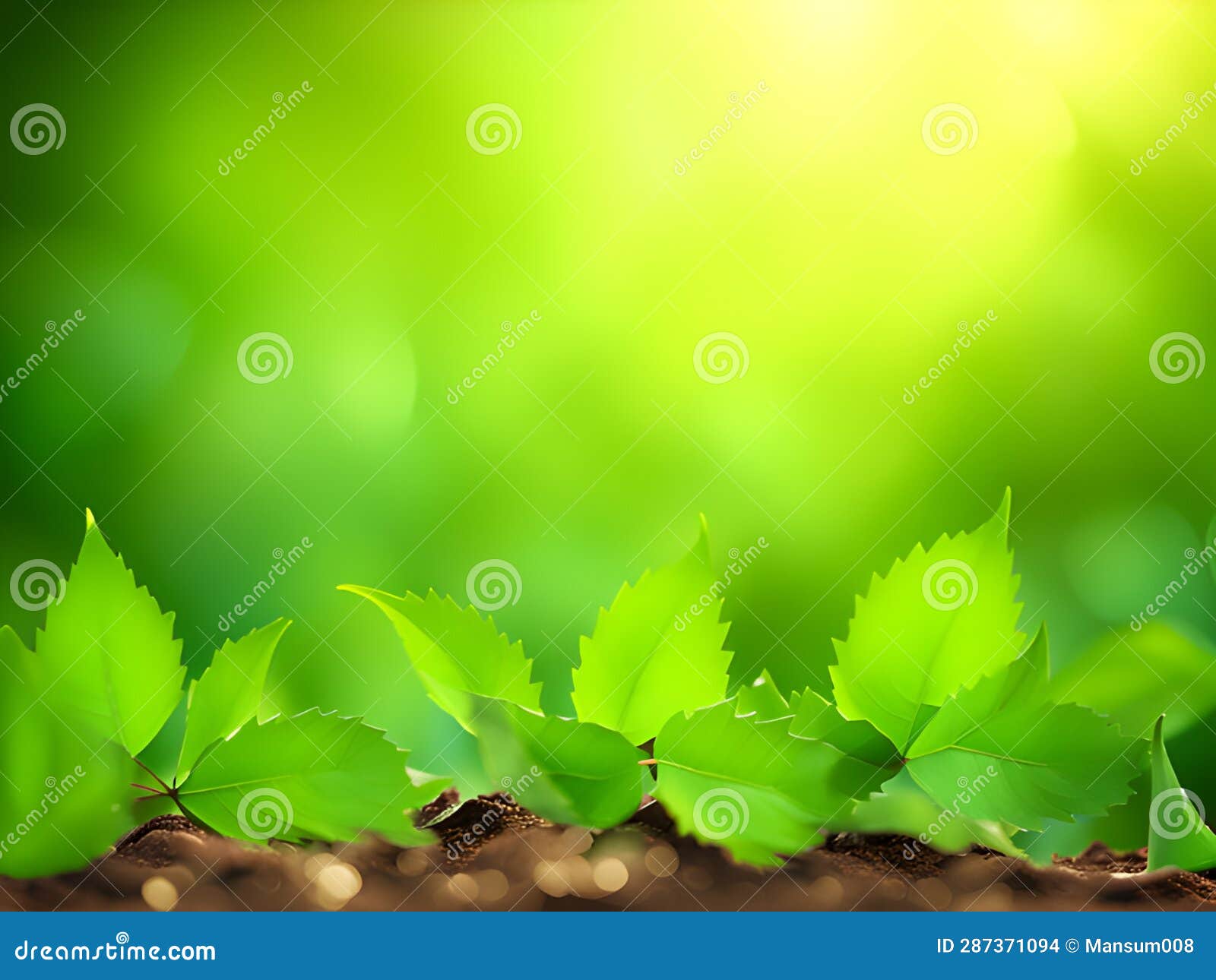 Fresh Green Leaf in Spring Season, Ai Generated Stock Illustration ...