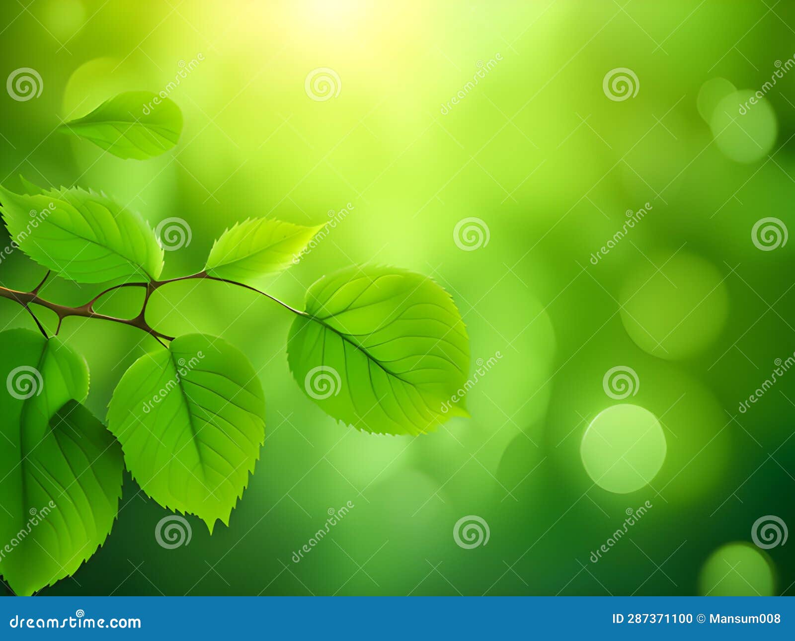 Fresh Green Leaf in Spring Season, Ai Generated Stock Photo - Image of ...