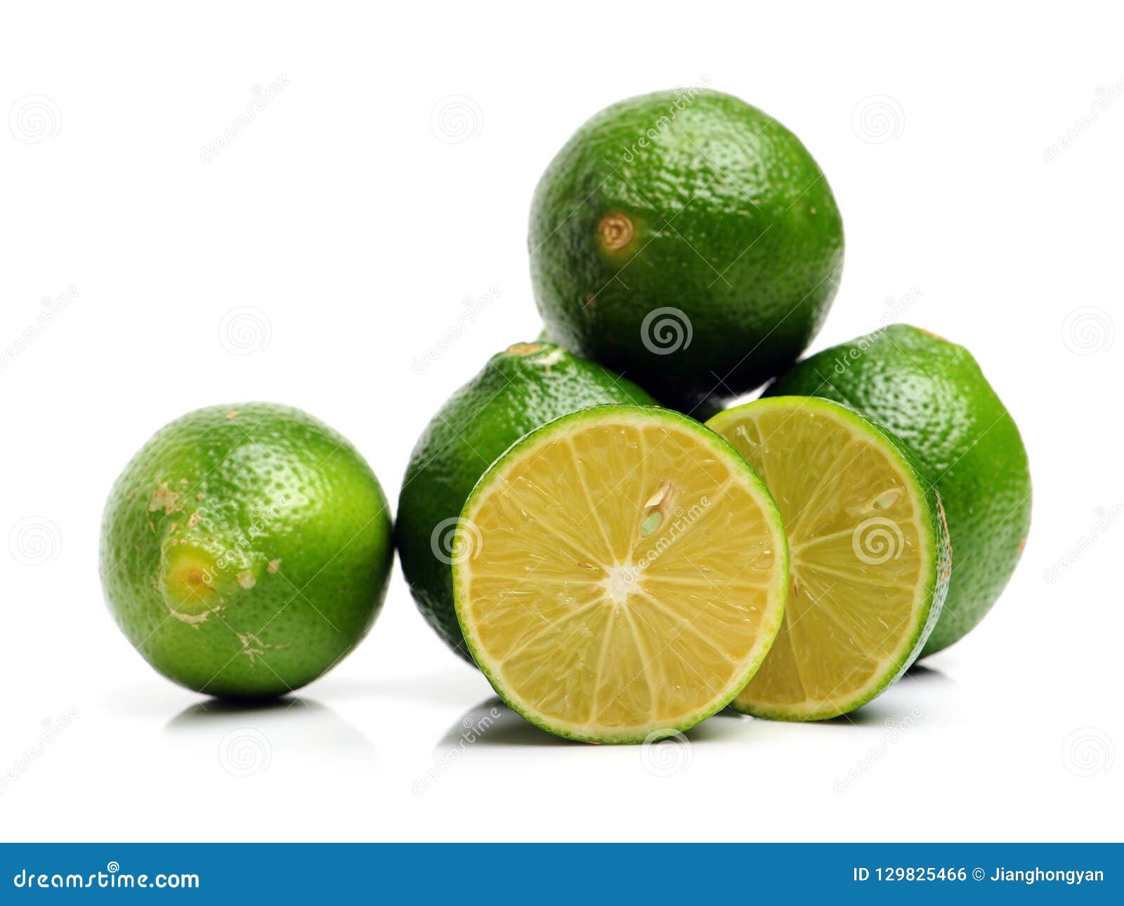 Fresh Green lemon stock photo. Image of citrus, vibrant - 129825466
