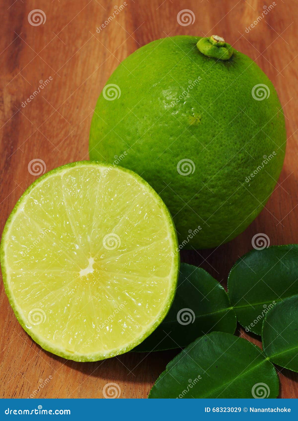 Fresh green lemons stock image. Image of organic, leaf - 68323029