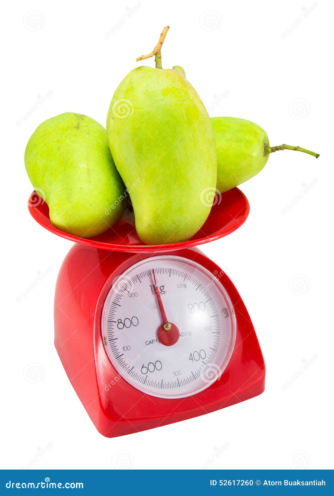 Fresh Green Mango on Weight Scale Stock Photo - Image of chili, ivory ...