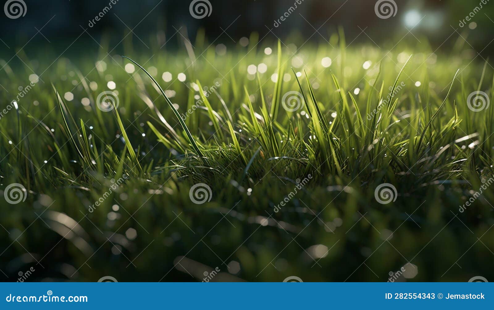 Fresh Green Meadow in Summer, Growth and Beauty in Nature Generated by ...