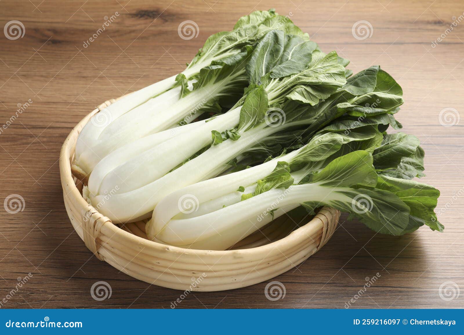 Fresh Green Pak Choy Cabbages on Wooden Table Stock Image - Image of ...
