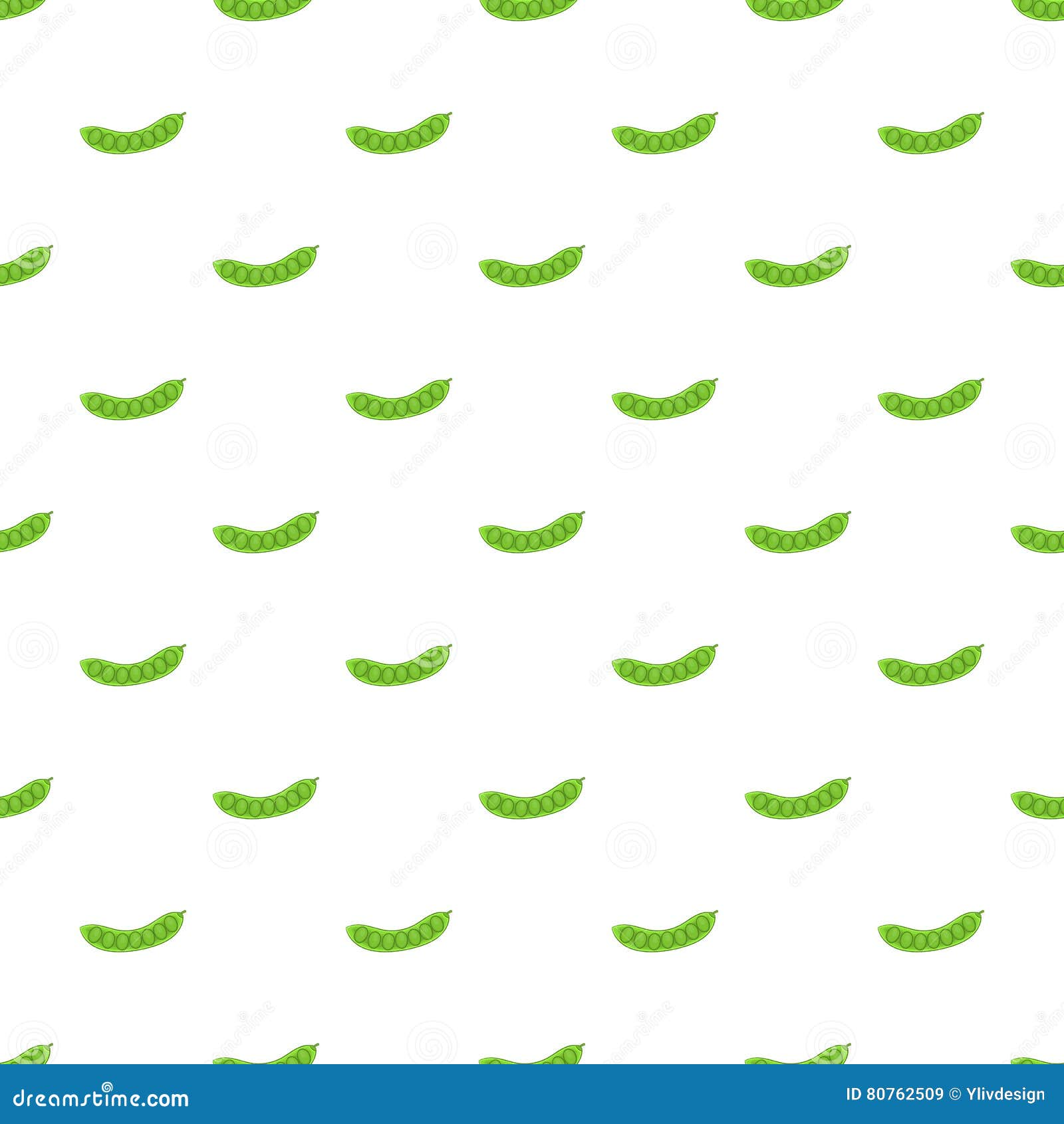 Fresh Green Peas Pattern, Cartoon Style Stock Vector - Illustration of ...