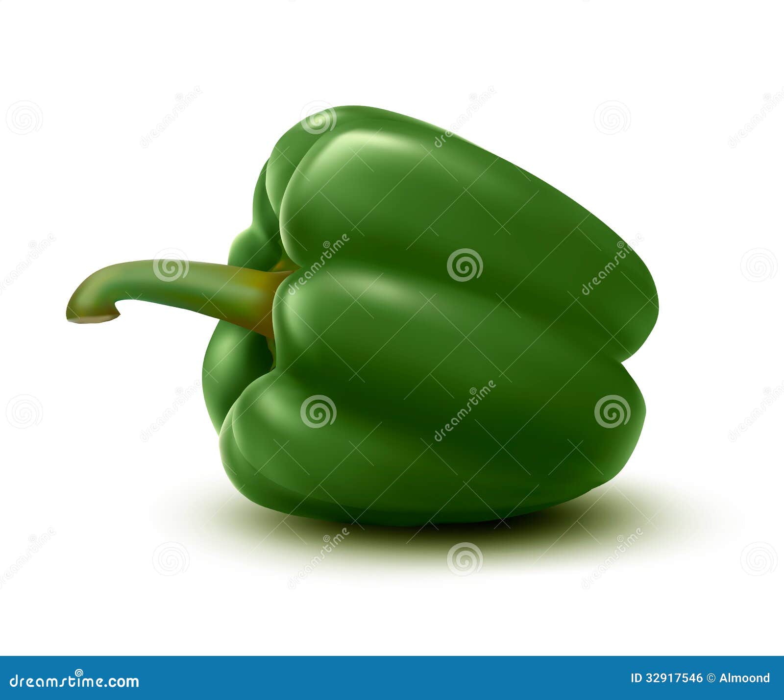 Fresh green pepper. stock vector. Illustration of green - 32917546