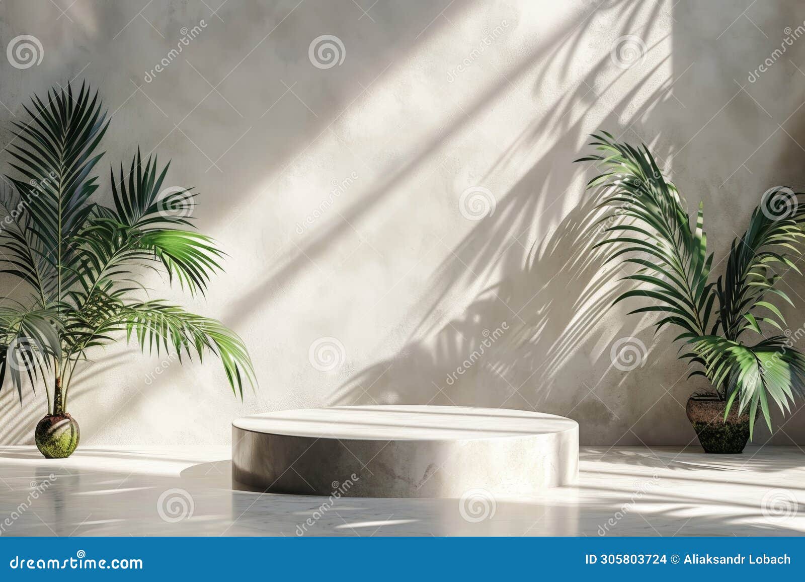 Fresh Green Plants on a Bright Sunny Wall Stock Photo - Image of shadow ...