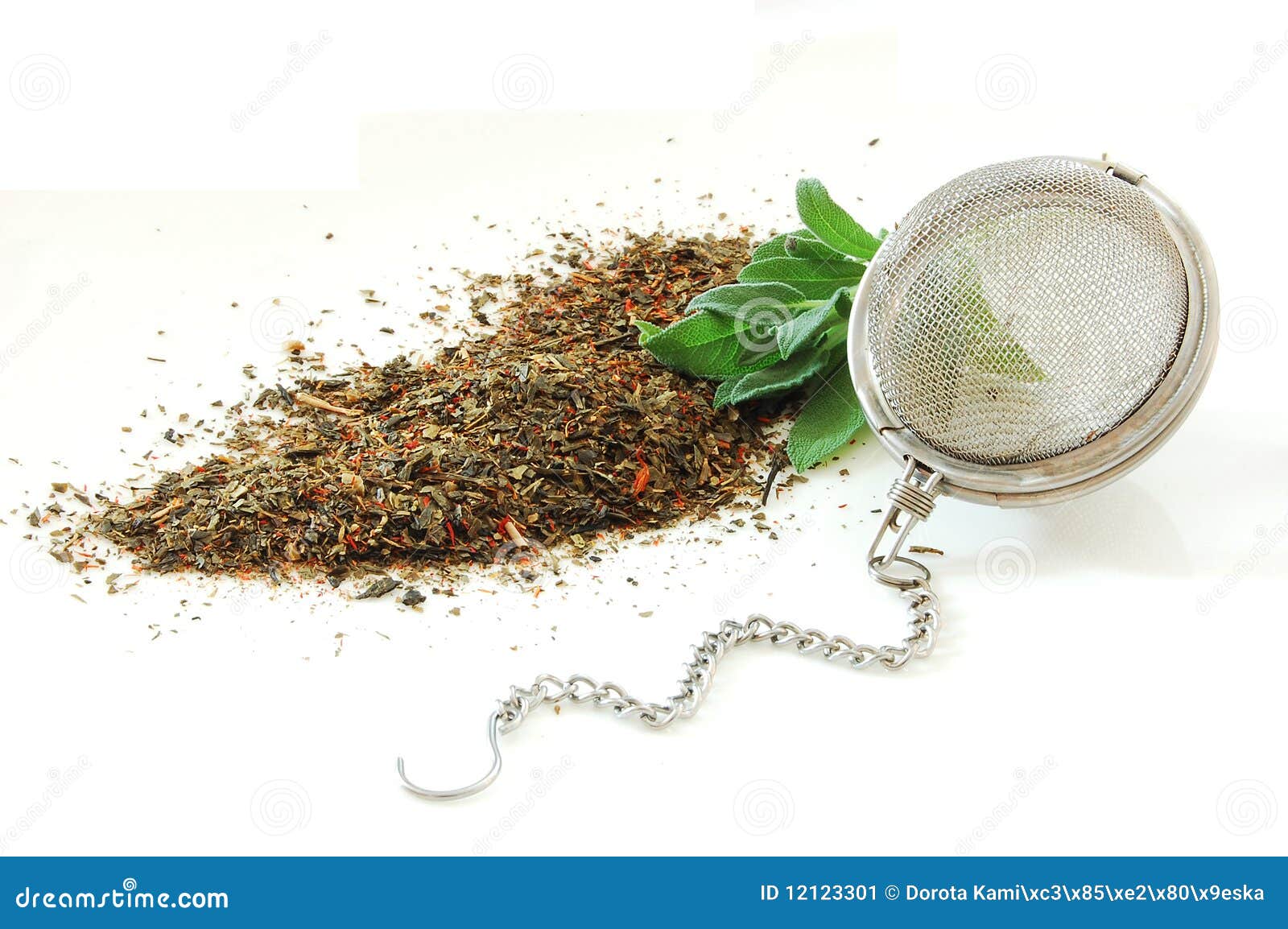 Fresh Green Salvia and Herbal Tea Stock Image - Image of cure, nature ...