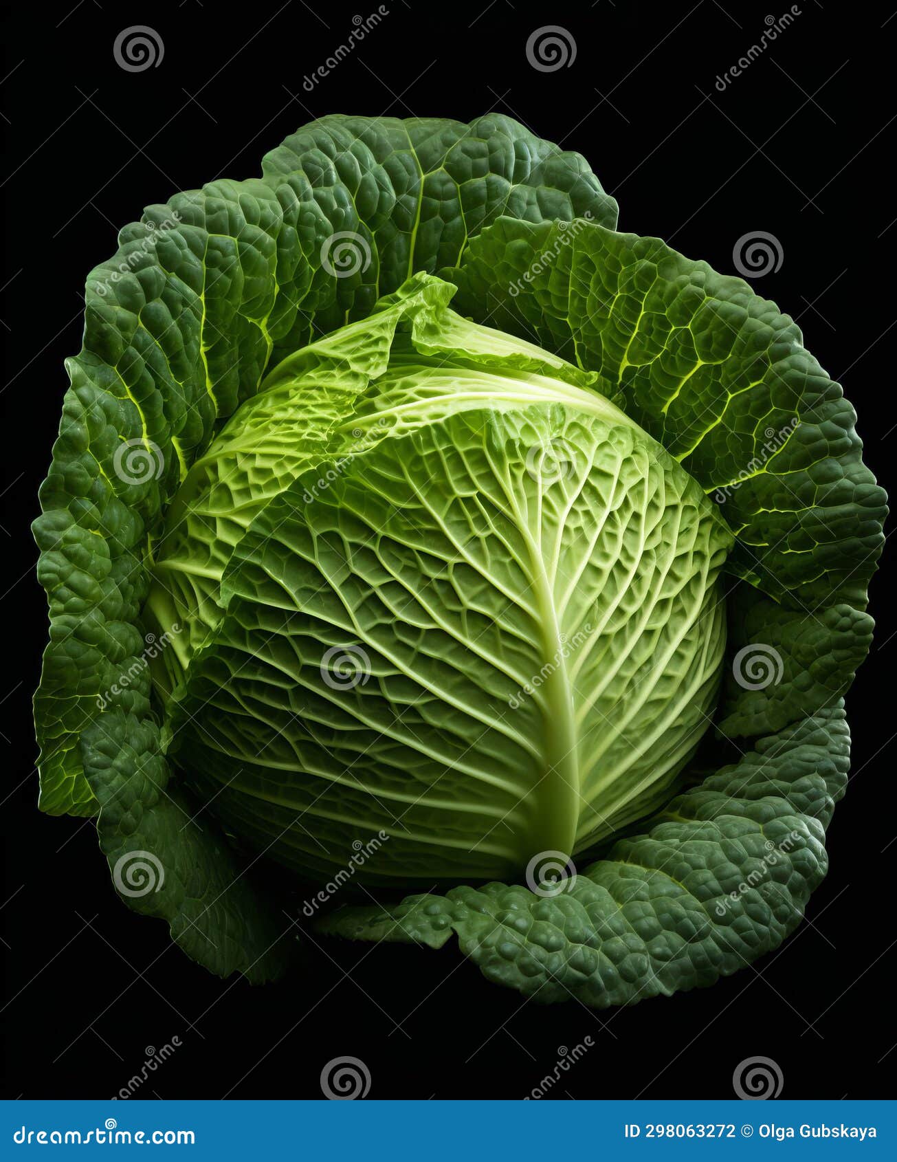 Fresh Green or Savoy Cabbage. AI Generated. Stock Photo - Image of ...