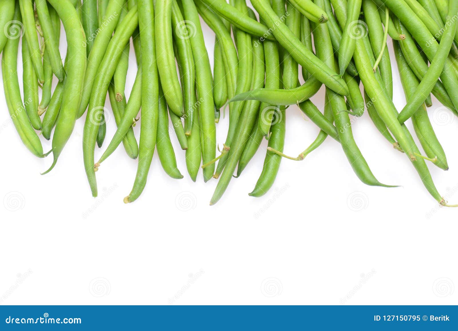 Fresh Green String Beans Isolated on a White Background Stock Image ...