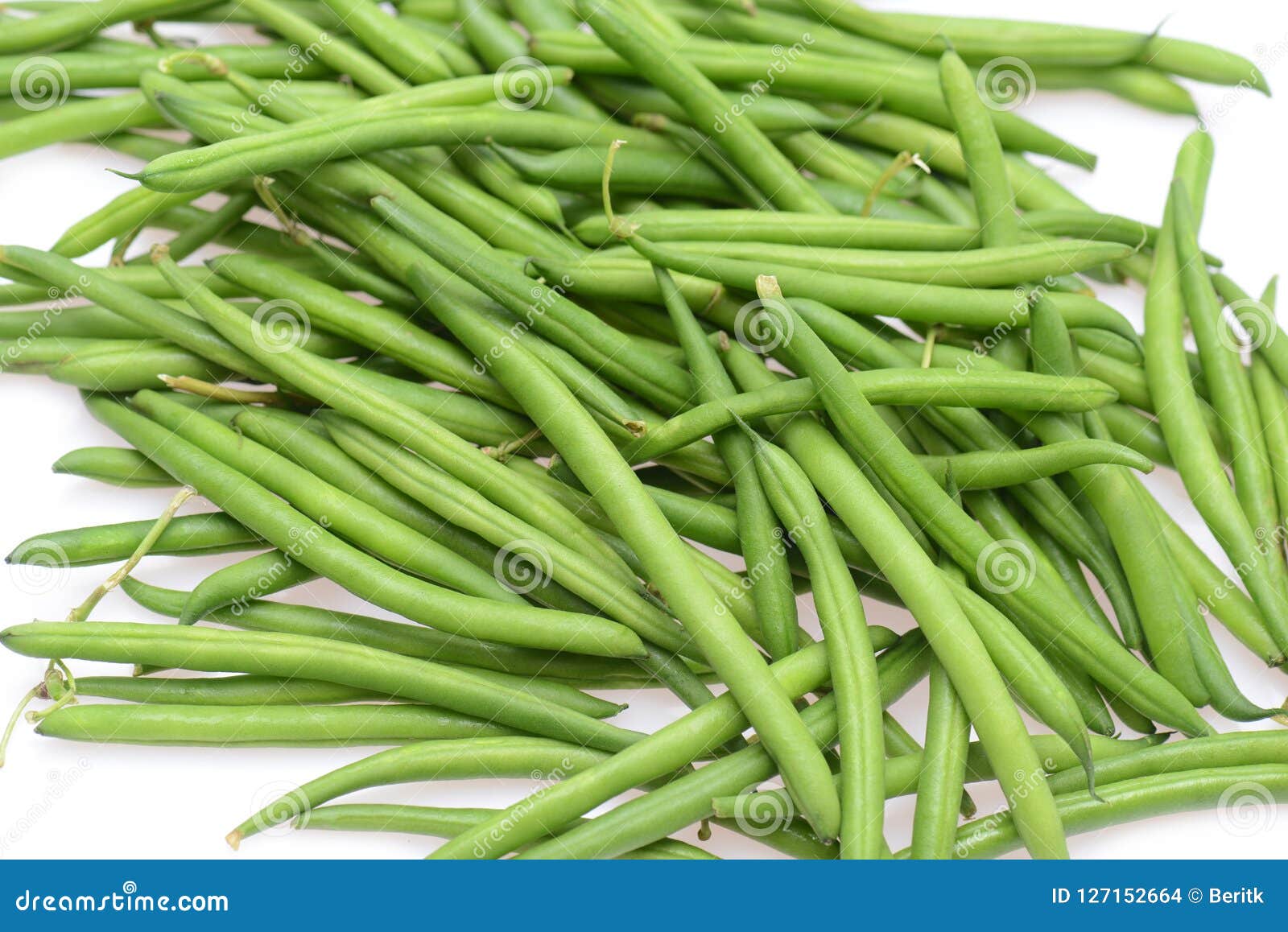 Fresh Green String Beans Isolated on a White Background Stock Photo ...