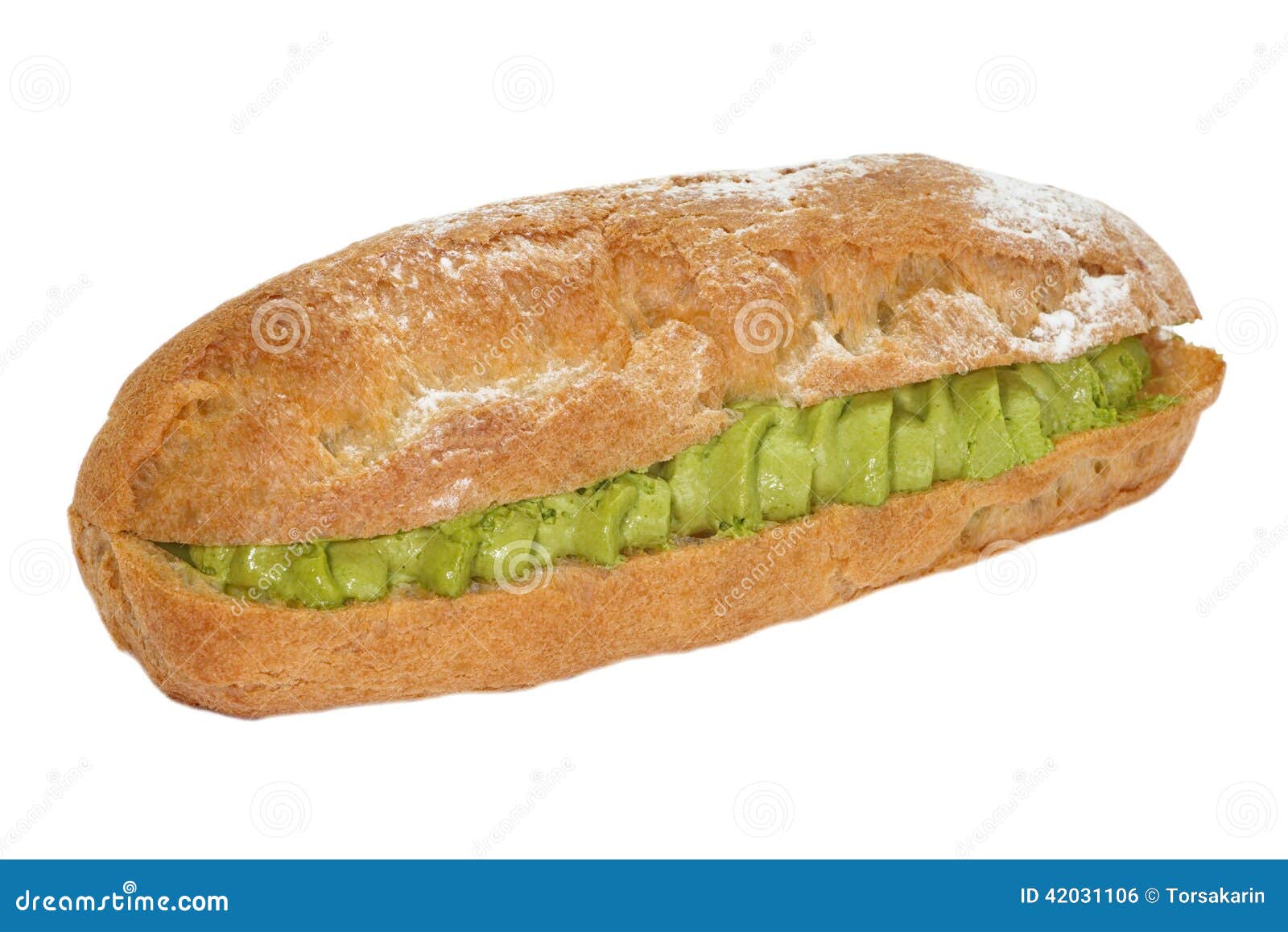 Fresh green tea eclairs stock photo. Image of eclair - 42031106