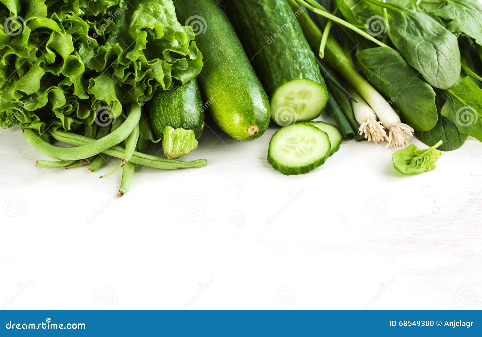 Fresh green vegetables. stock photo. Image of horizontal - 68549300