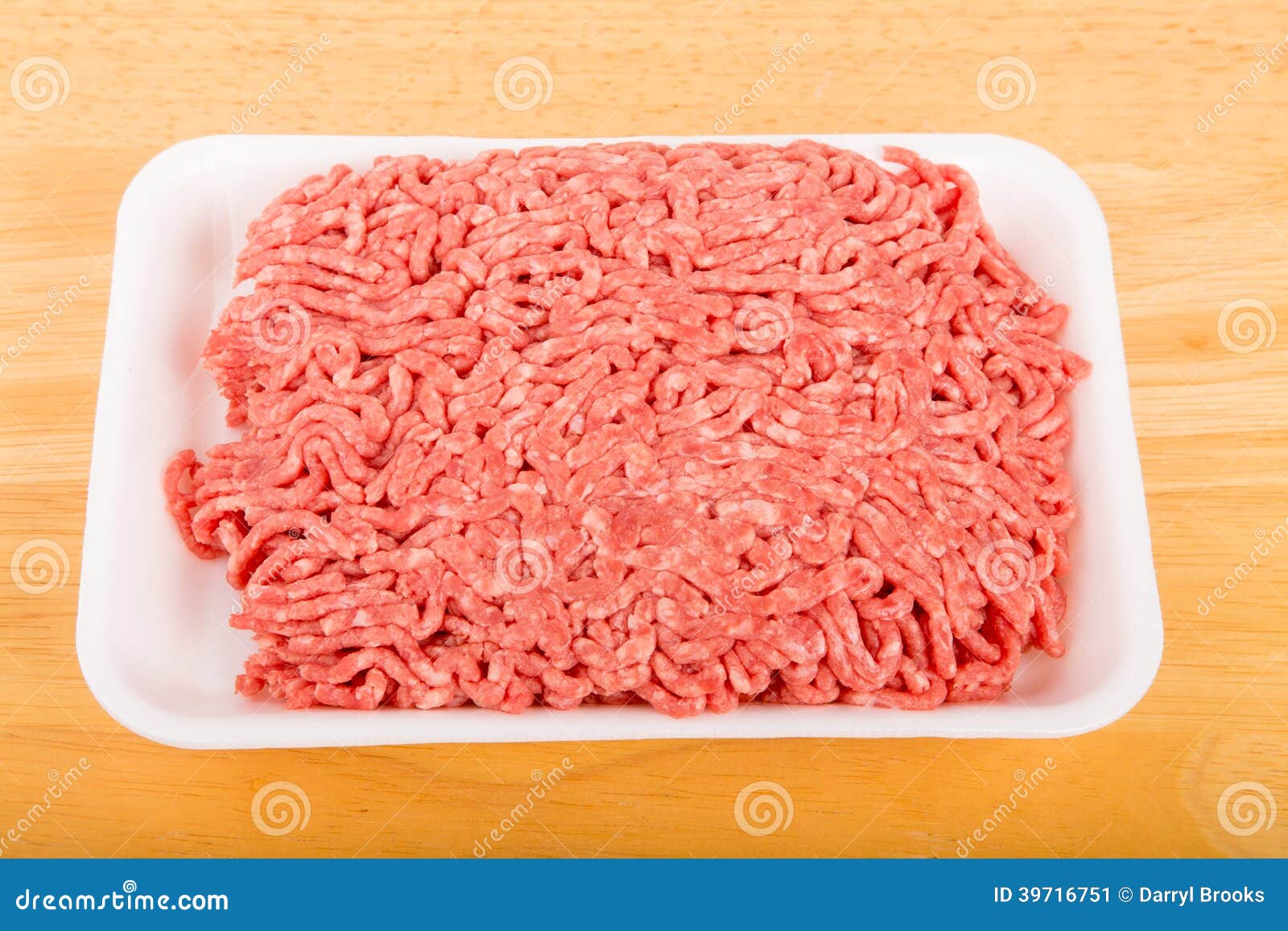 Fresh Ground Beef on Tray stock image. Image of package - 39716751