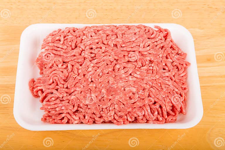 Fresh Ground Beef on Tray stock image. Image of package - 39716751