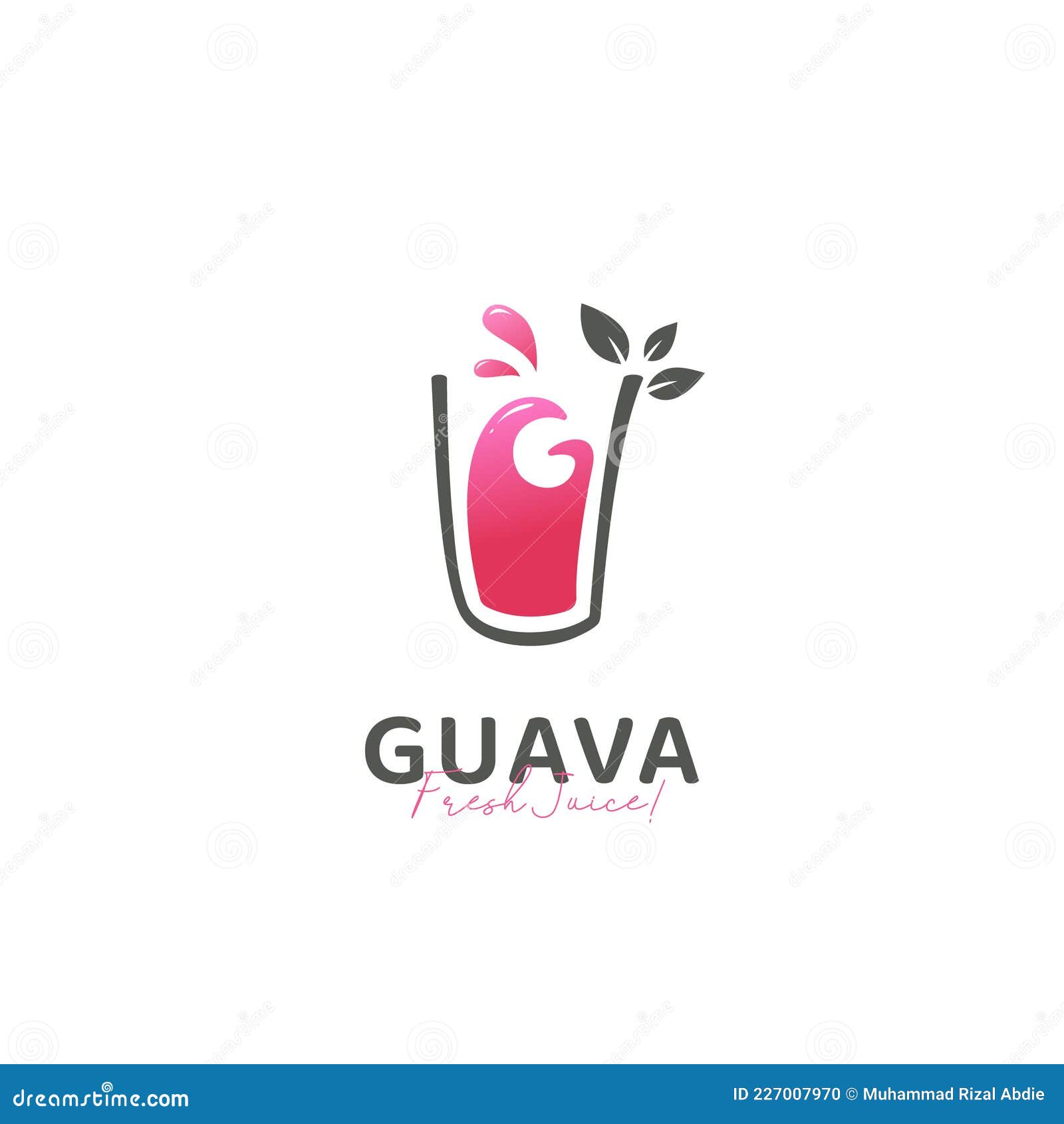 Fresh Guava Fruit Juice Drink Logo Icon Template Stock Vector ...