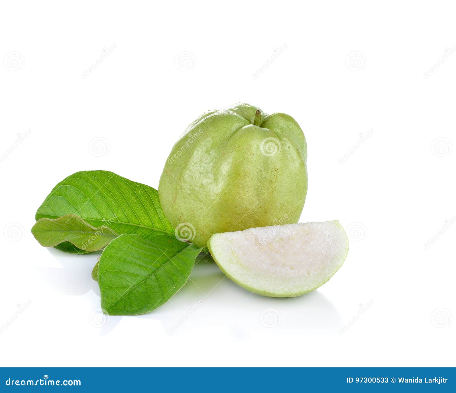 Fresh Guava Isolated on a White Background Stock Image - Image of white ...