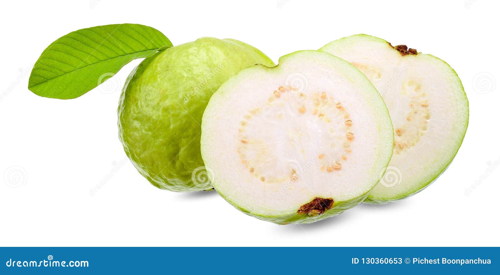 Fresh Guava Isolated on White Clipping Path Stock Image - Image of ...