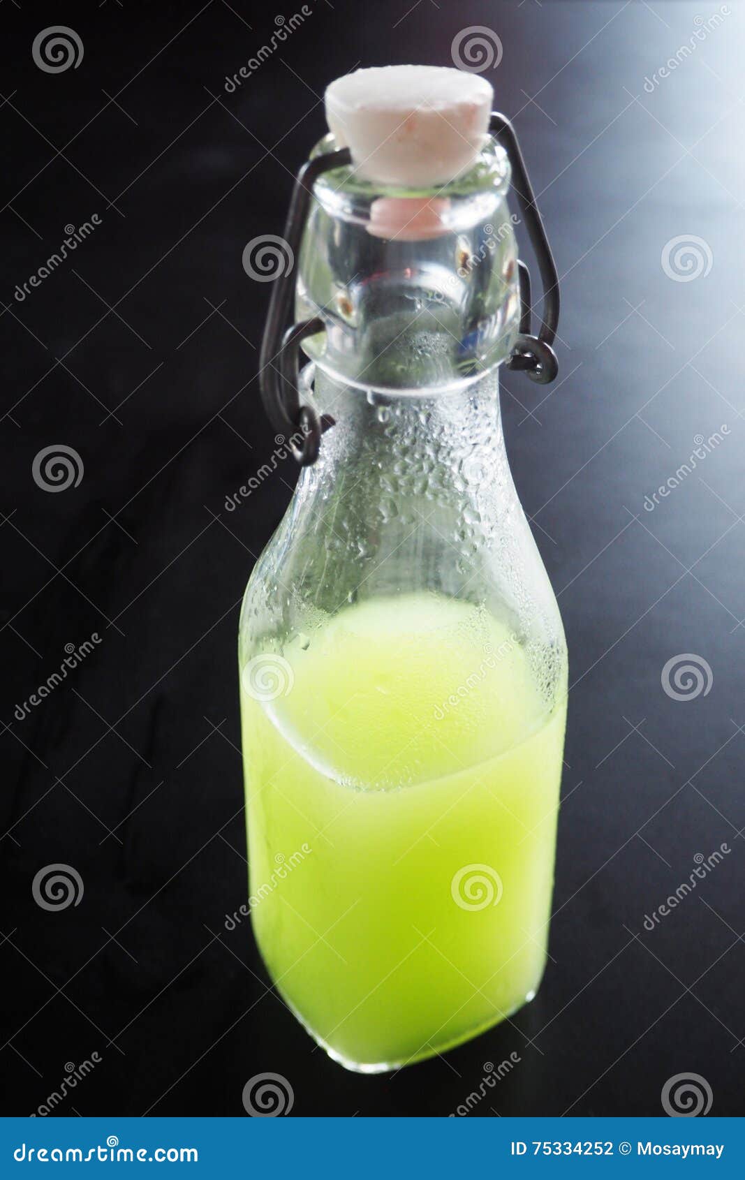 Fresh Guava Juice in a Glass Bottle Stock Photo - Image of cool ...