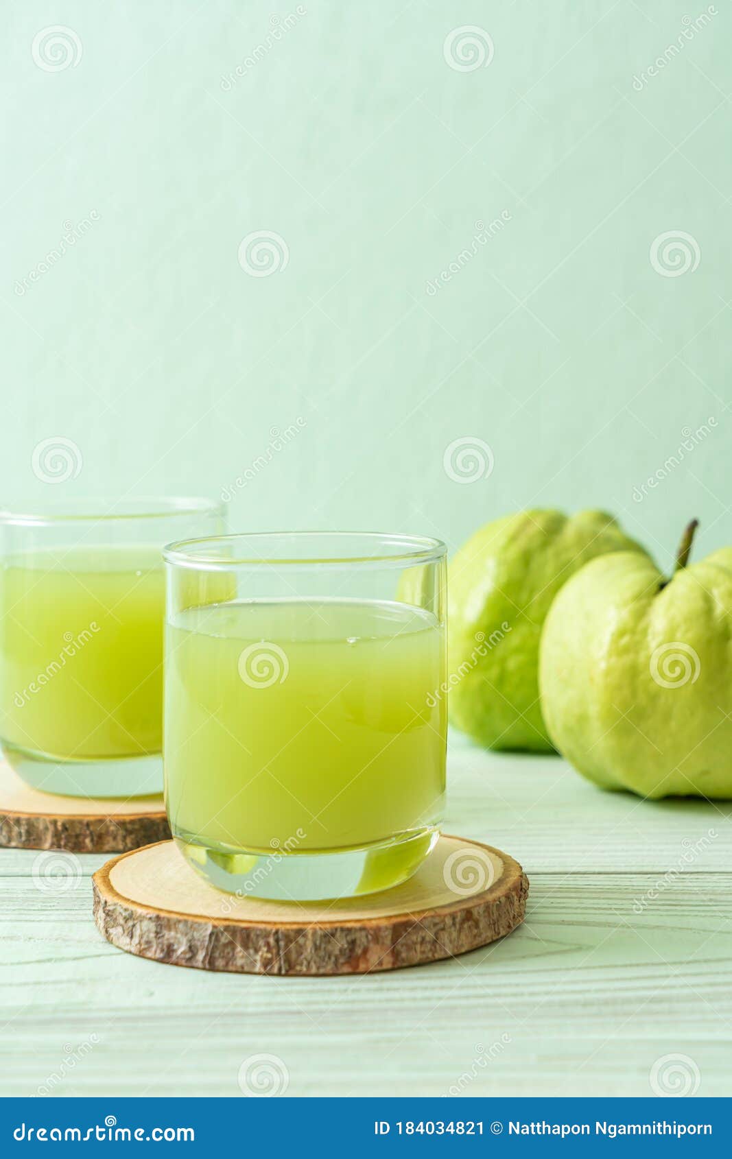 Fresh Guava Juice Glass with Fresh Guava Fruit Stock Image - Image of ...