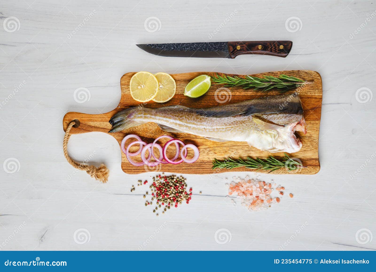 Fresh Gutted and Headless Cod Carcass Stock Image - Image of lemon ...