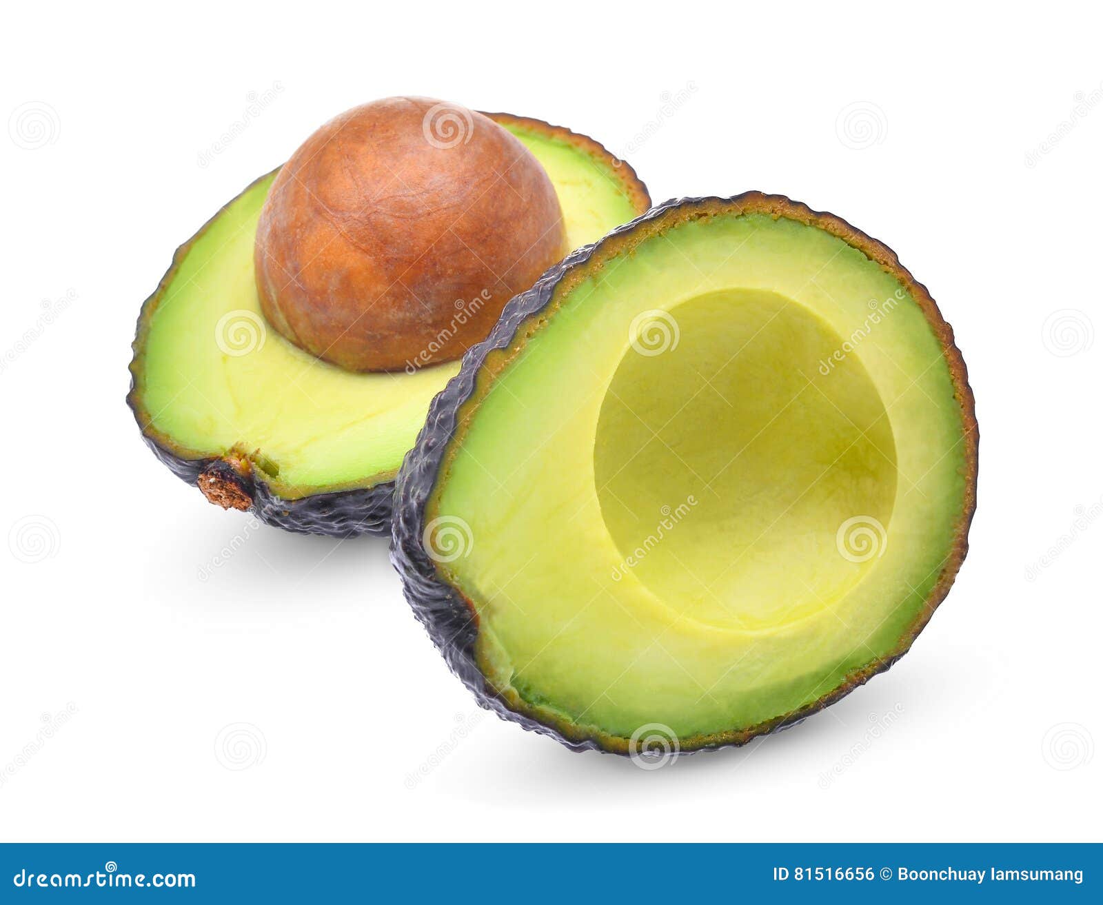 Fresh Half Avocado Isolated on White Background Stock Photo - Image of ...