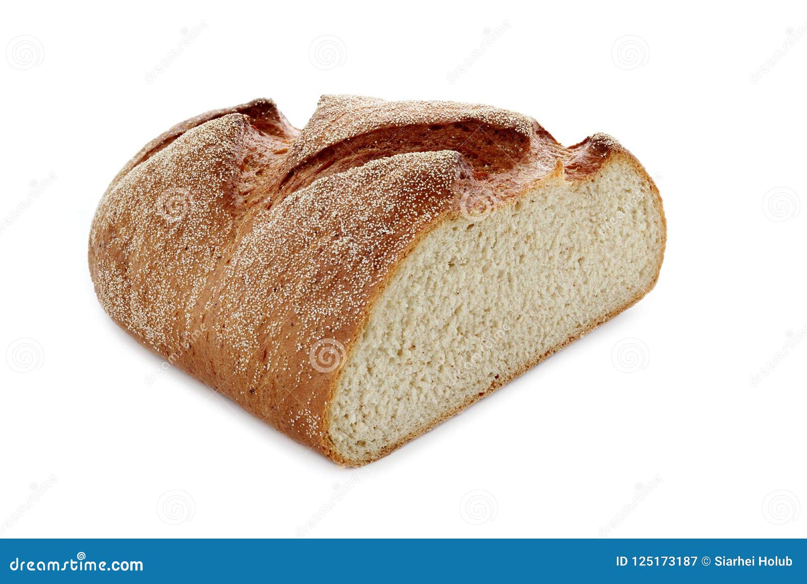 Half Bread Isolated On White Background. Stock Photography ...