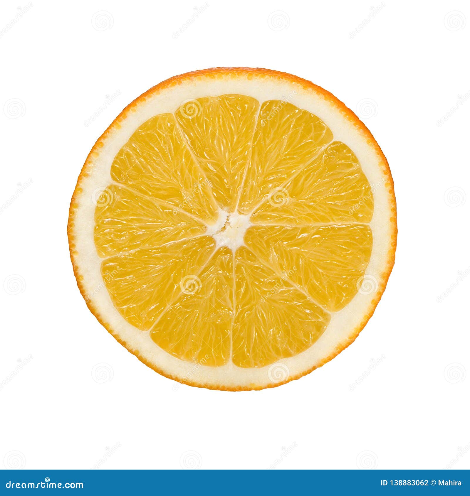Fresh Half Orange Fruit Isolated Stock Photo - Image of refresh, fruit ...