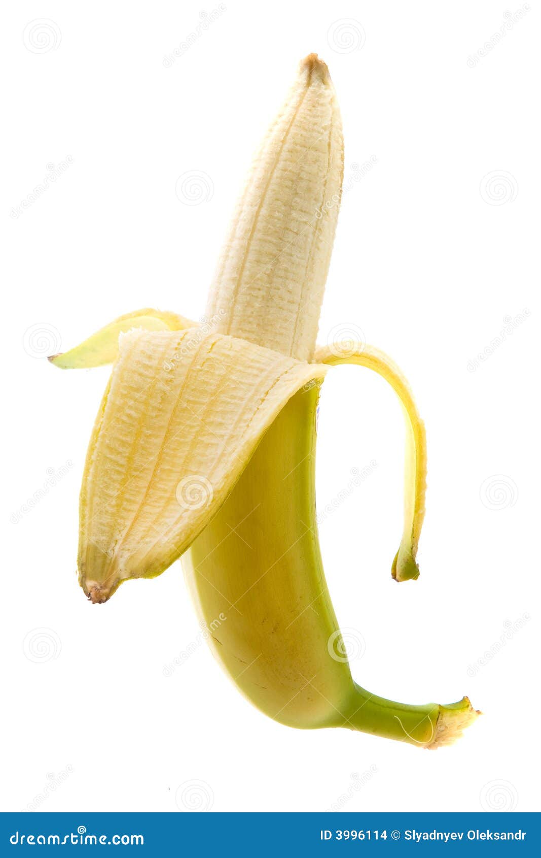 Fresh half peeled banana stock photo. Image of banana - 3996114