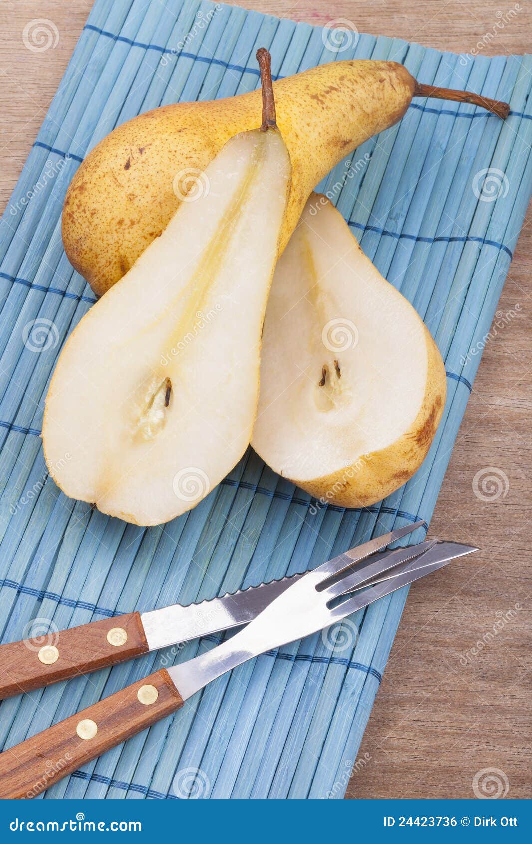 Fresh halved pear stock photo. Image of meal, dinner - 24423736