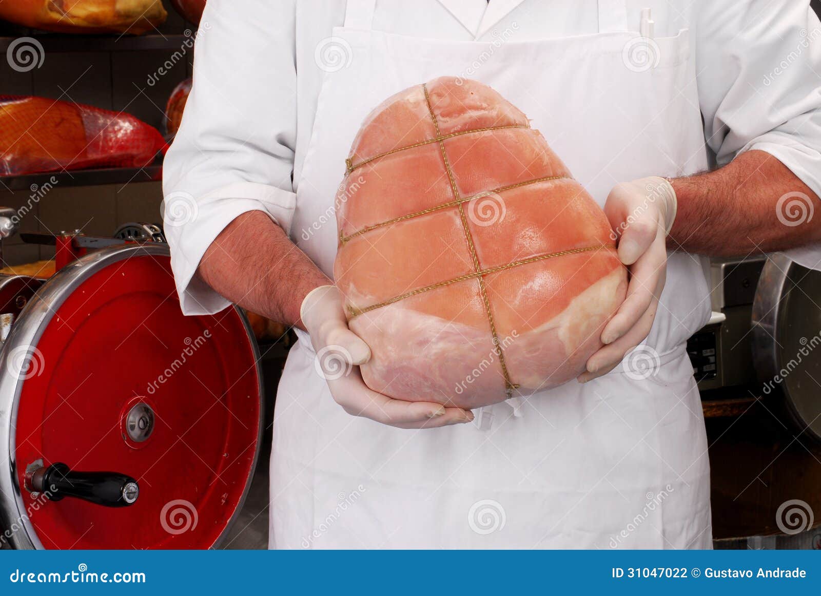 Fresh ham. stock photo. Image of food, control, abundance - 31047022