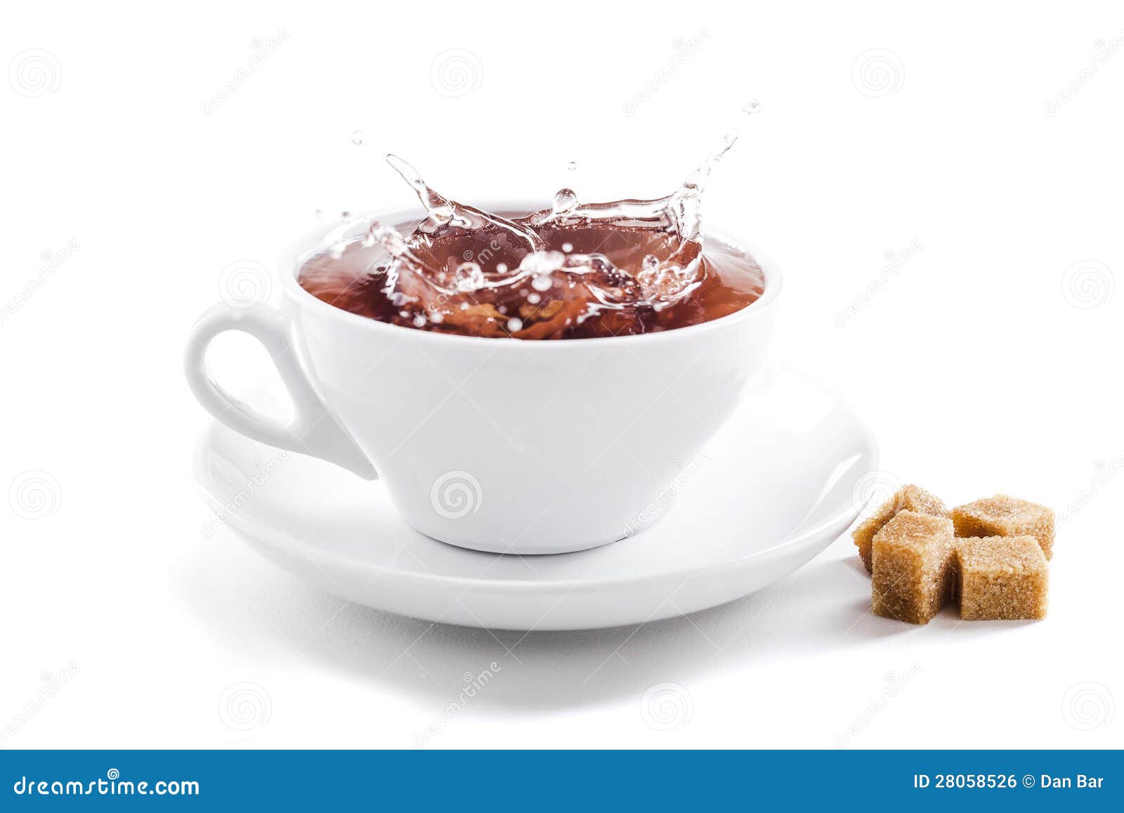 Fresh Healthy Tea Splash in a Tea-cup Stock Photo - Image of sugar ...