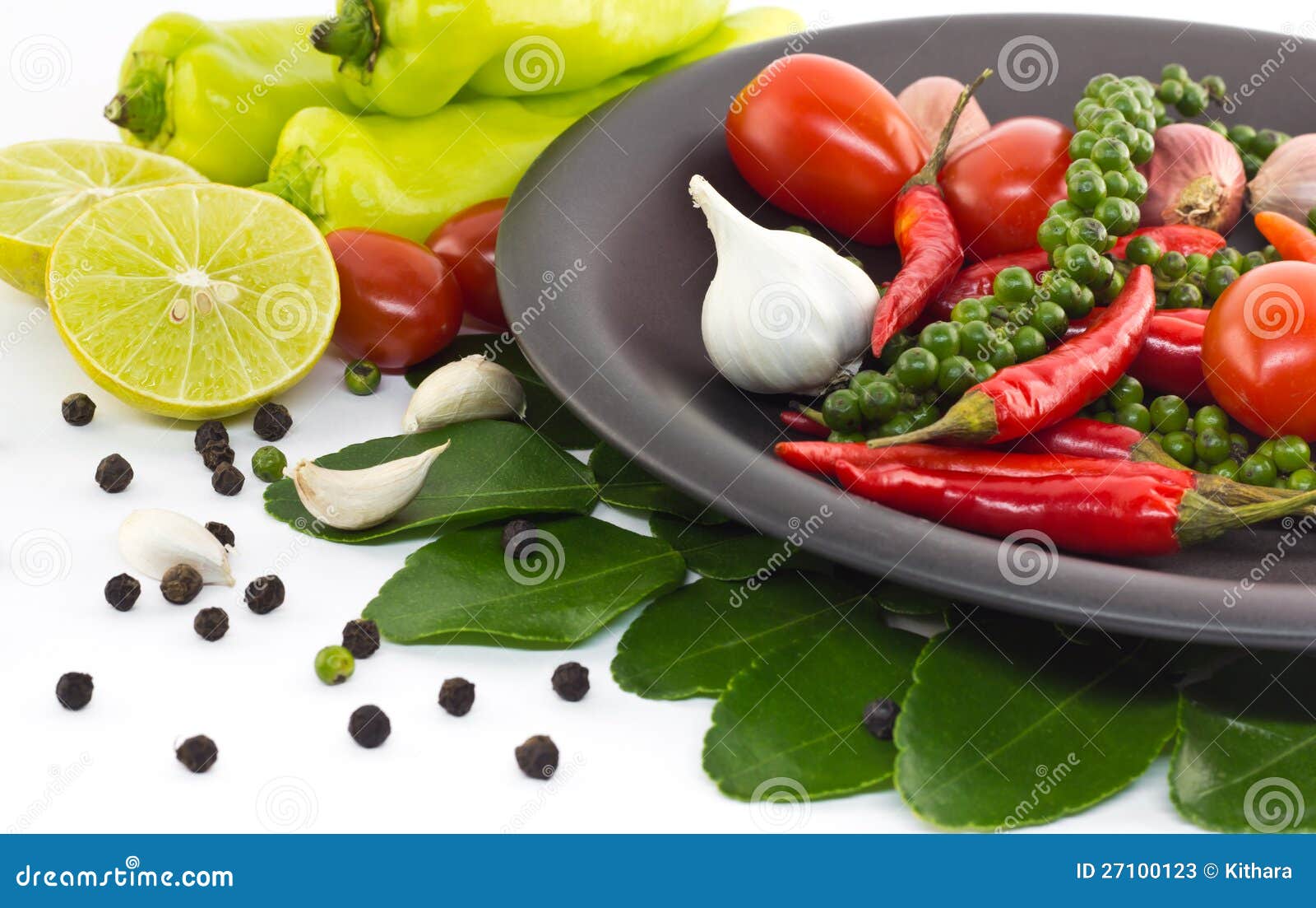 Fresh herbs and spices stock image. Image of food, lime - 27100123