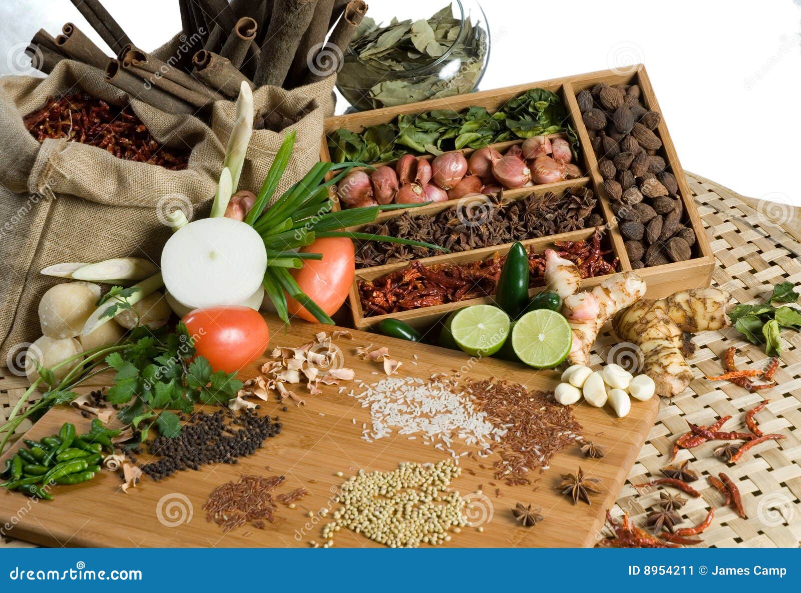 Fresh herbs and spices stock image. Image of anise, arrangement - 8954211