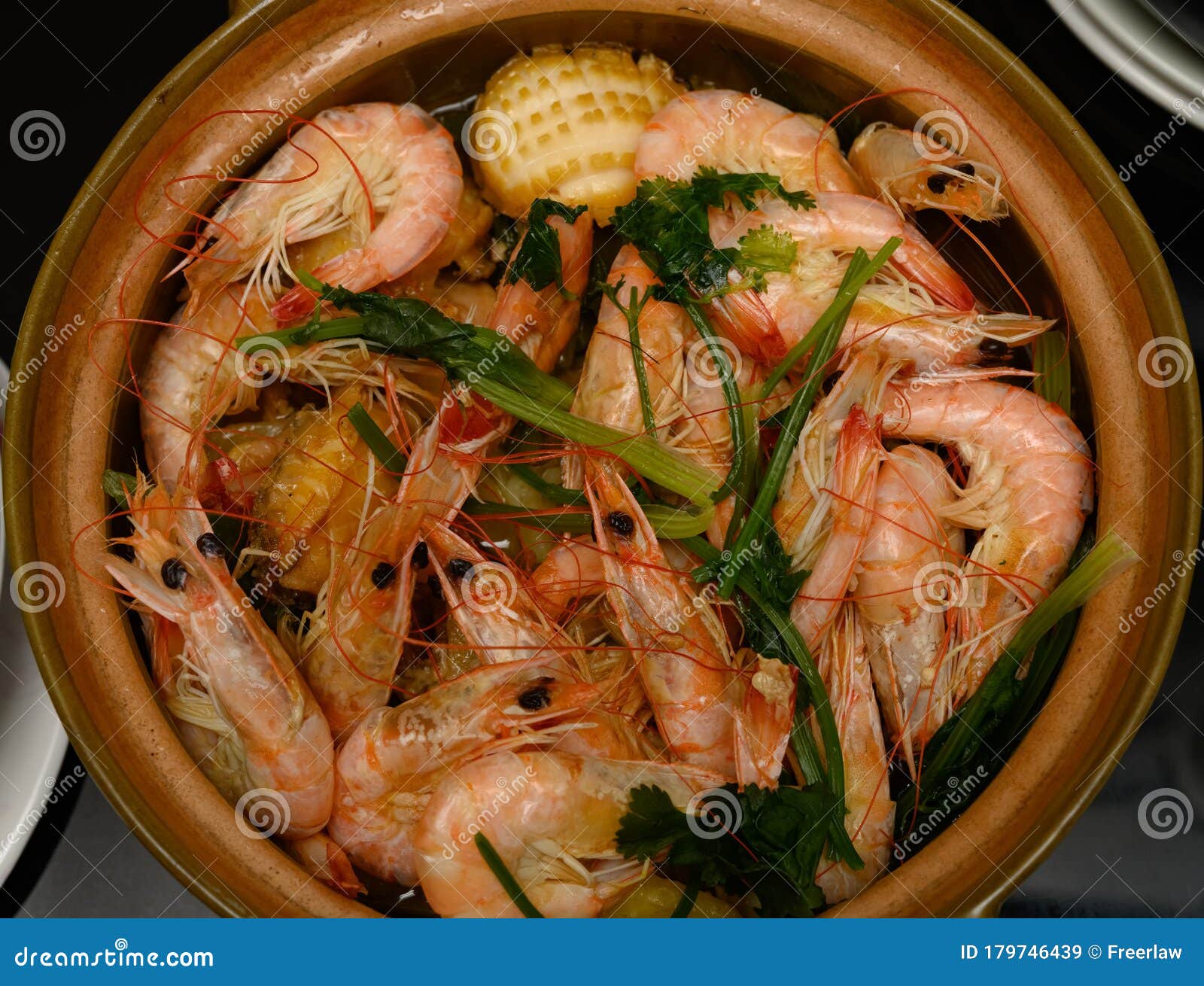 Fresh Home Made Sea Food in Pot Stock Image - Image of crustacean ...