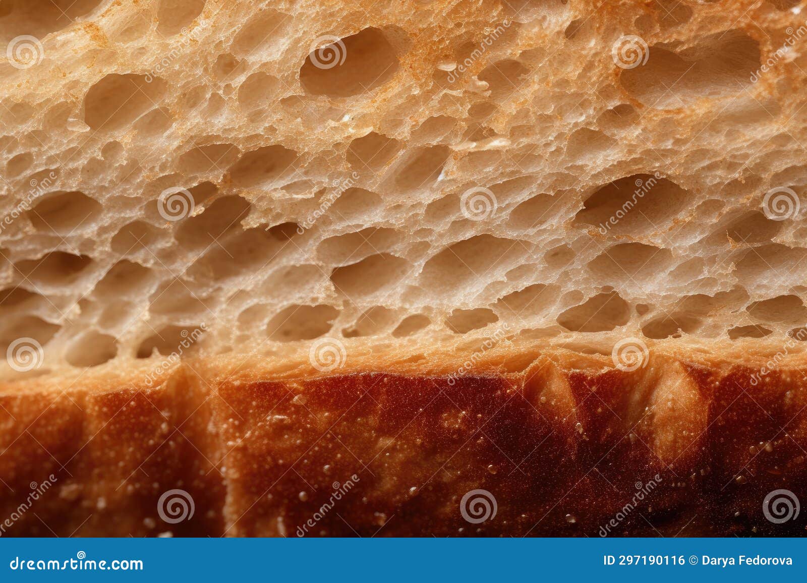 Fresh Homebaked Bread. Texture of Sliced Loaf of Bread Close Up Stock ...