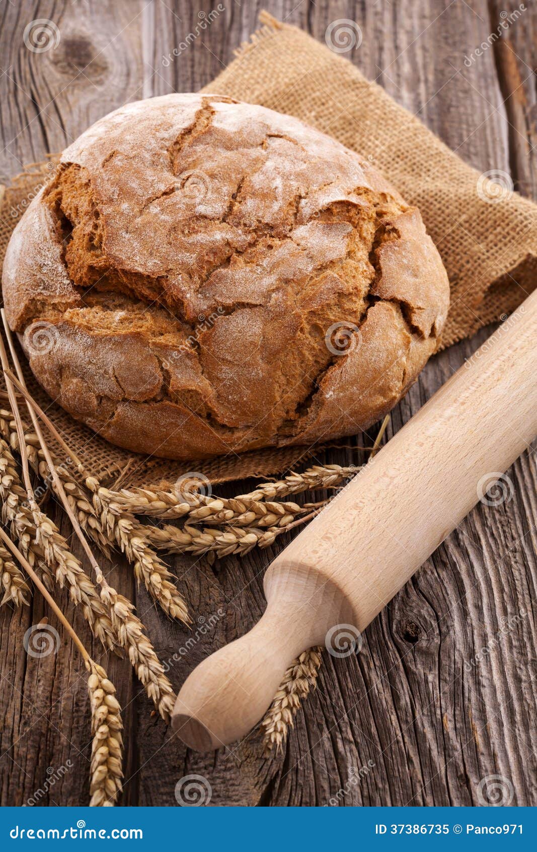 Fresh homemade bread stock image. Image of baked, organic - 37386735