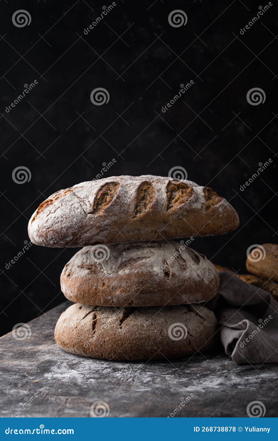 Fresh Homemade Bread with a Crispy Crust Stock Photo - Image of crusty ...