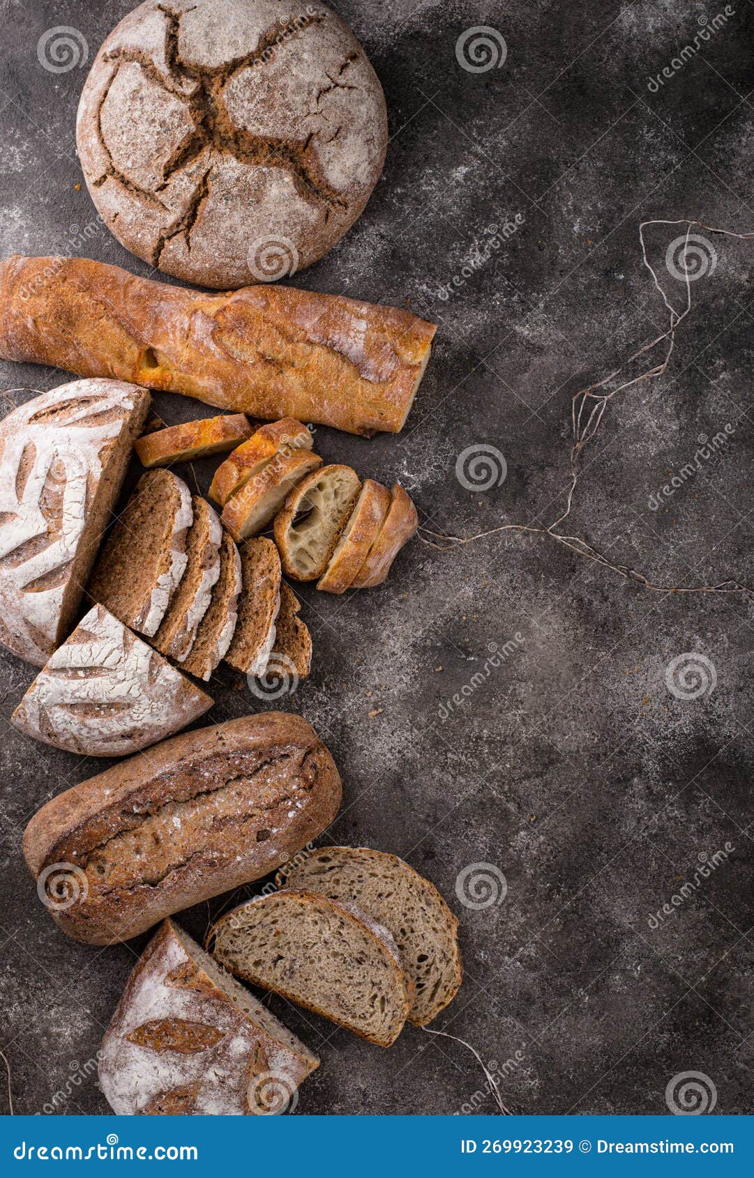 Fresh Homemade Bread with a Crispy Crust Stock Image - Image of ...