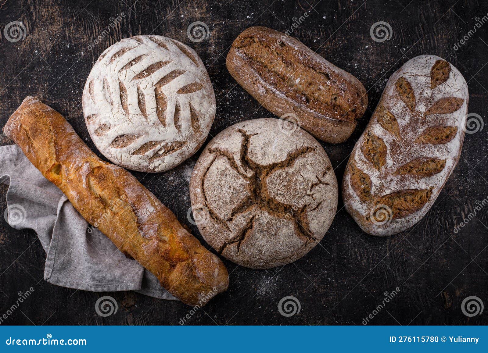 Fresh Homemade Bread with a Crispy Crust Stock Photo - Image of gold ...