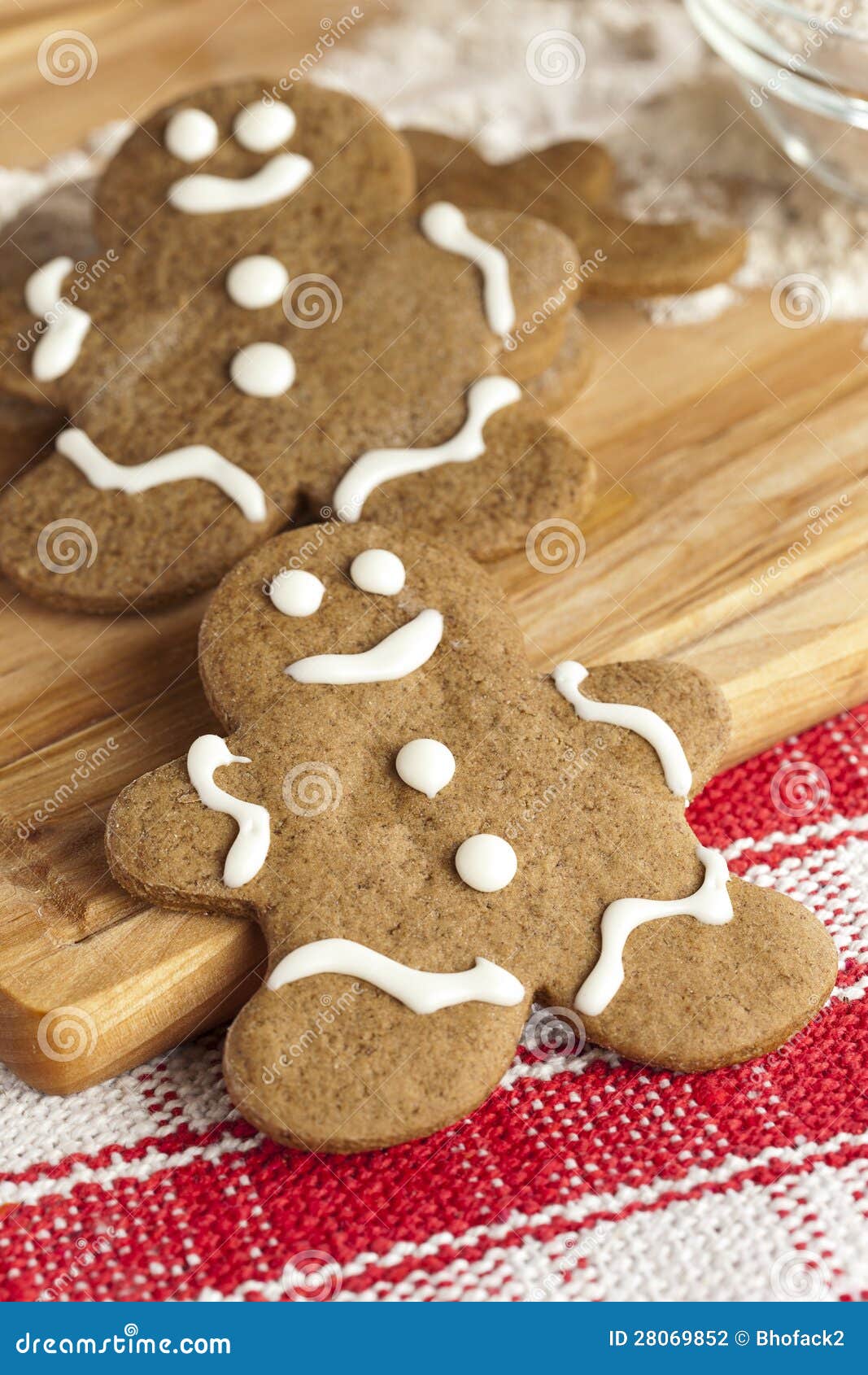 Fresh Homemade Gingerbread Men Stock Photo - Image of decorative, icing ...