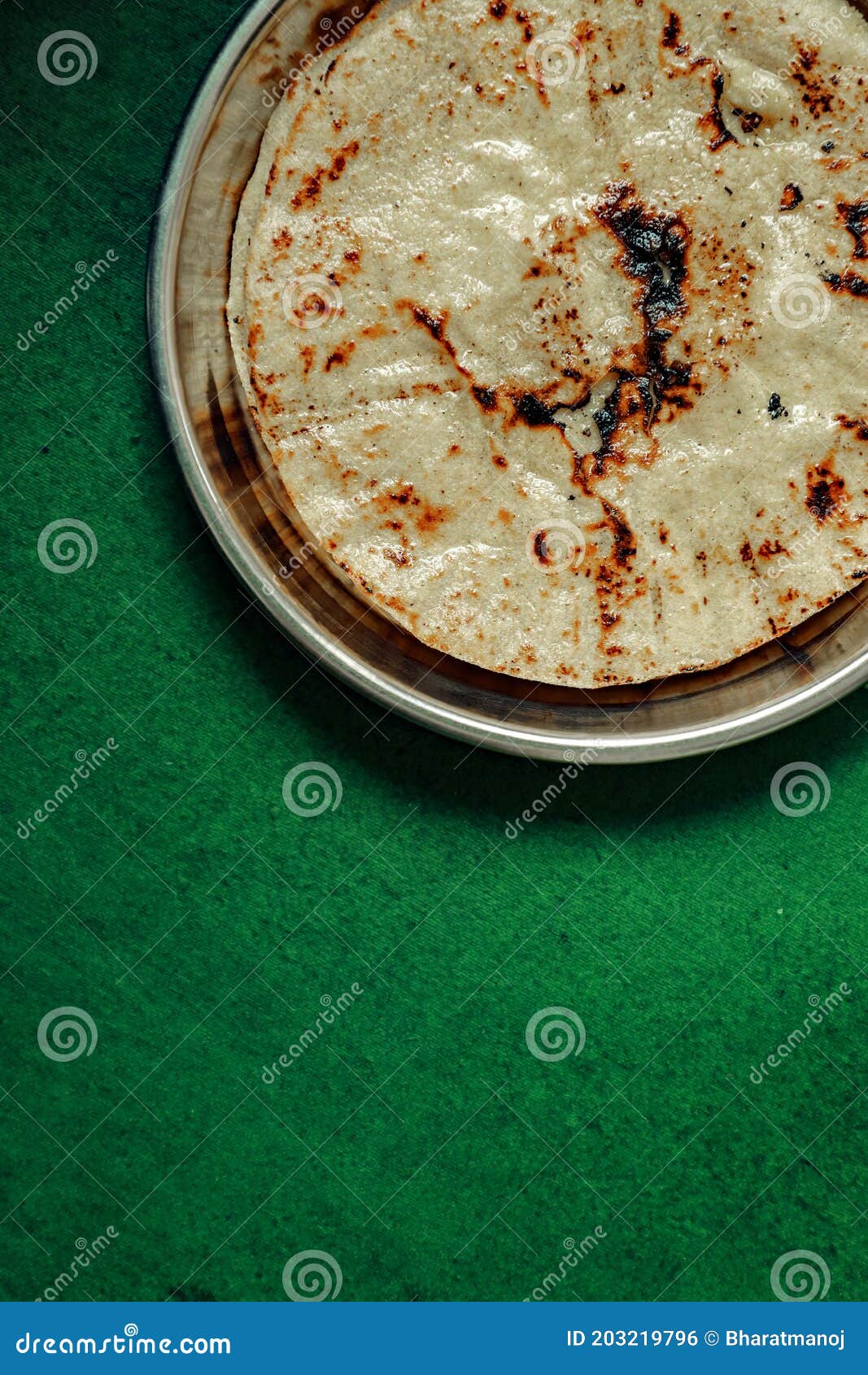 Fresh Homemade Indian Corn Bread. Makki Ki Roti Stock Photo - Image of ...